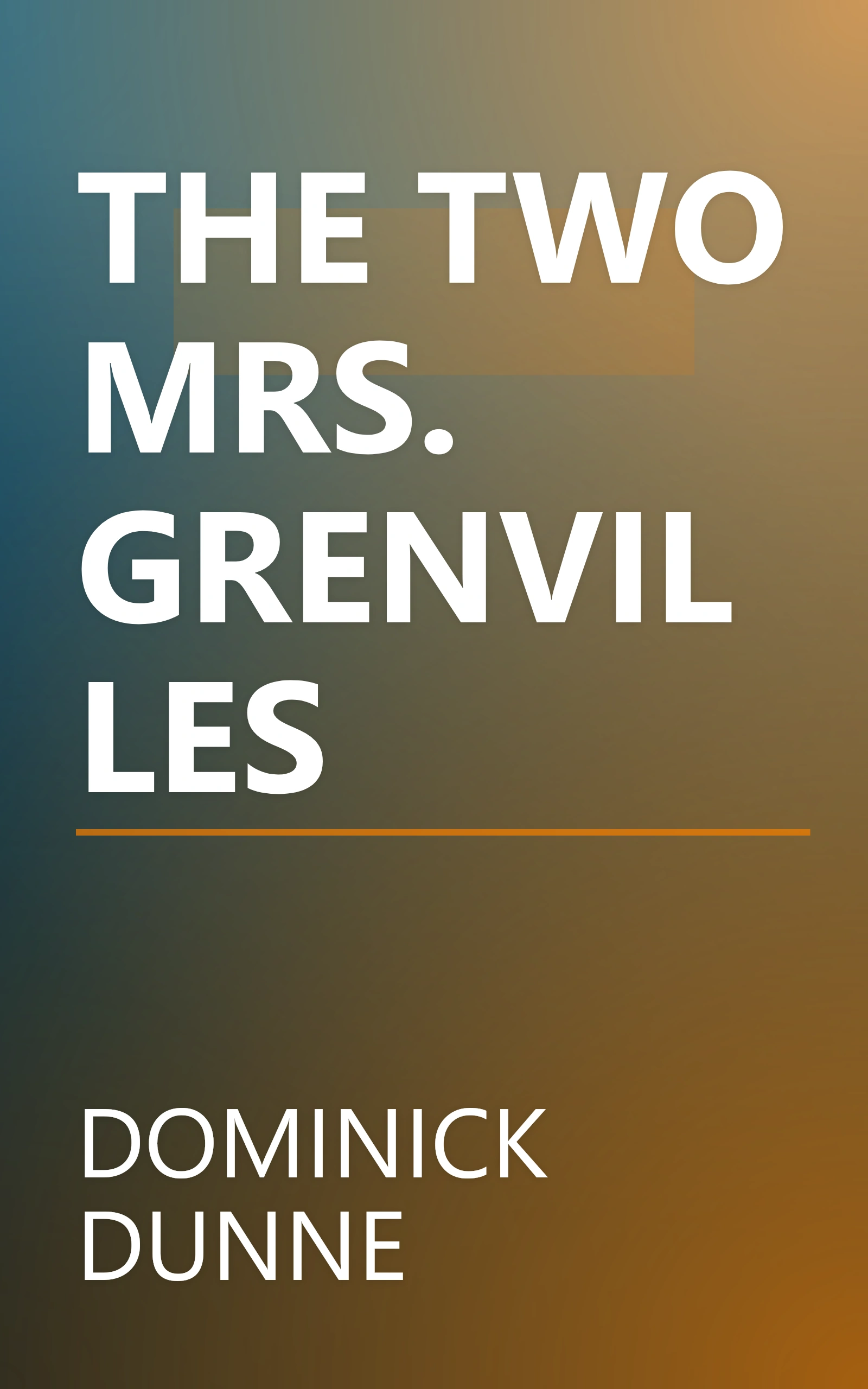 THE TWO MRS. GRENVILLES book cover