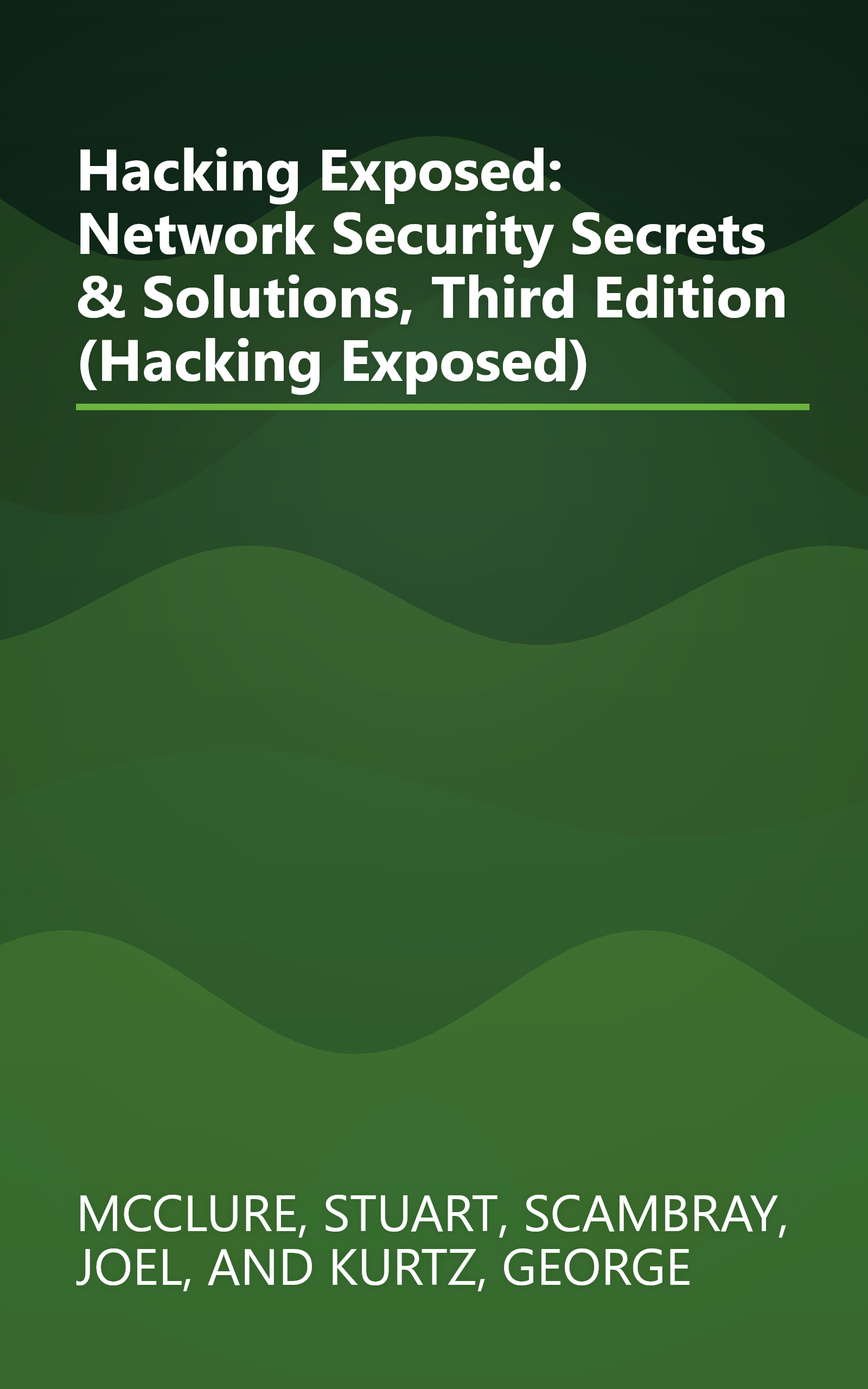 Hacking Exposed: Network Security Secrets & Solutions, Third Edition (Hacking Exposed) book cover