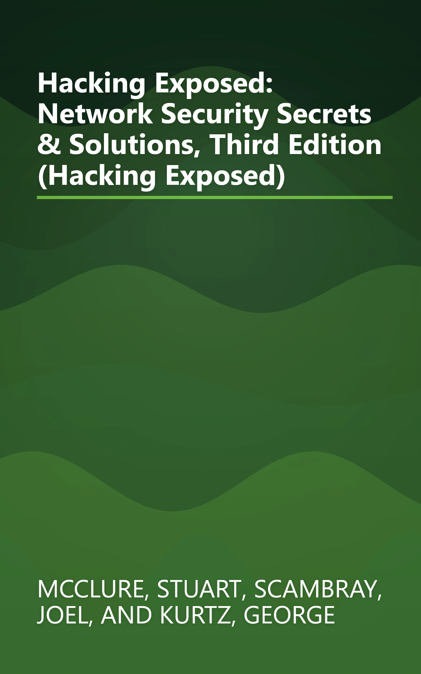 Hacking Exposed: Network Security Secrets & Solutions, Third Edition (Hacking Exposed) book cover