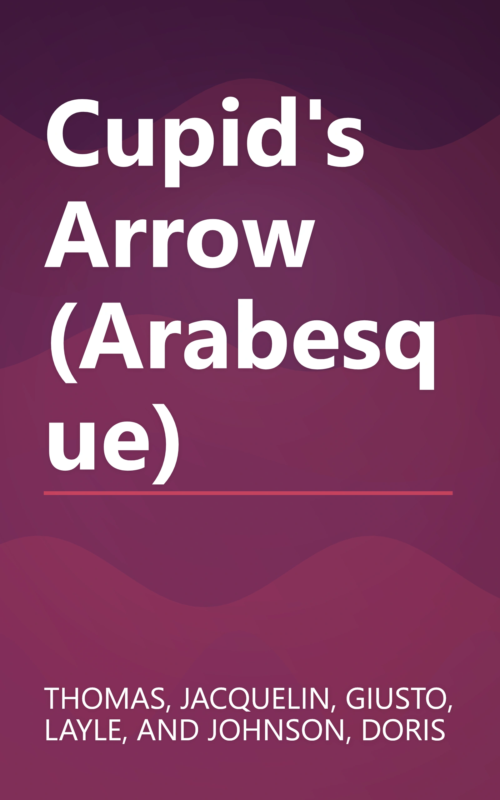 Cupid's Arrow (Arabesque) book cover