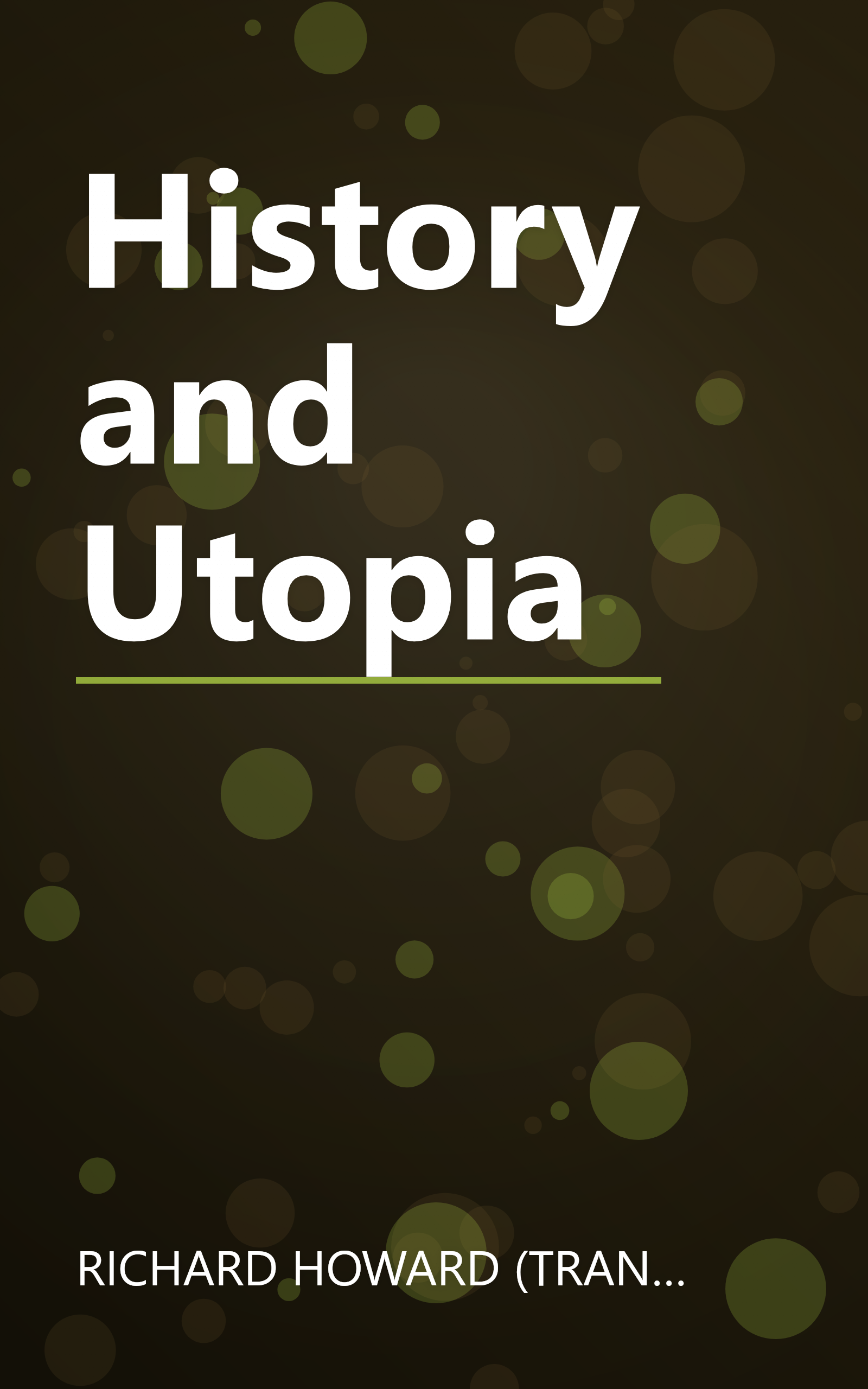 History and Utopia book cover