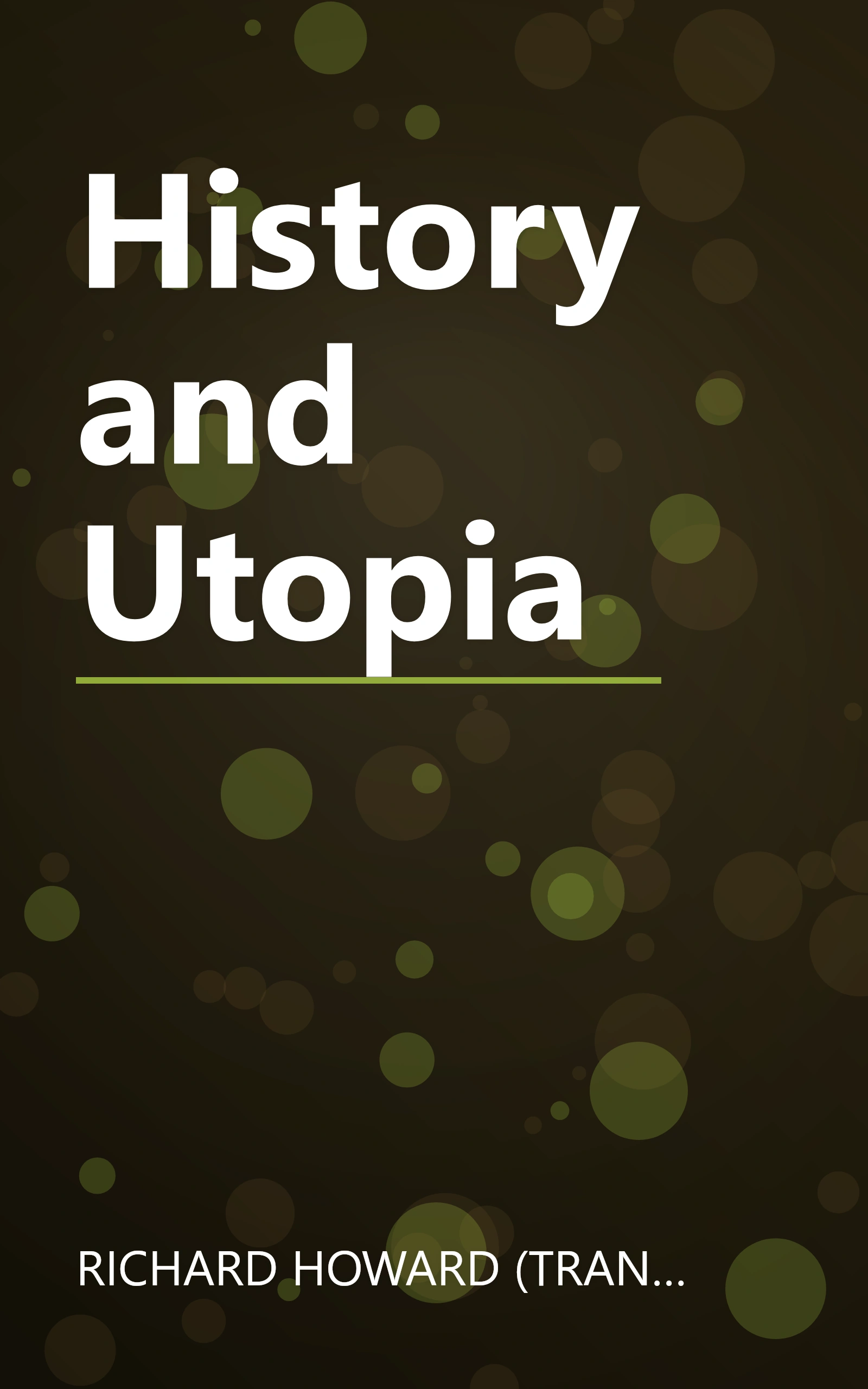 History and Utopia book cover