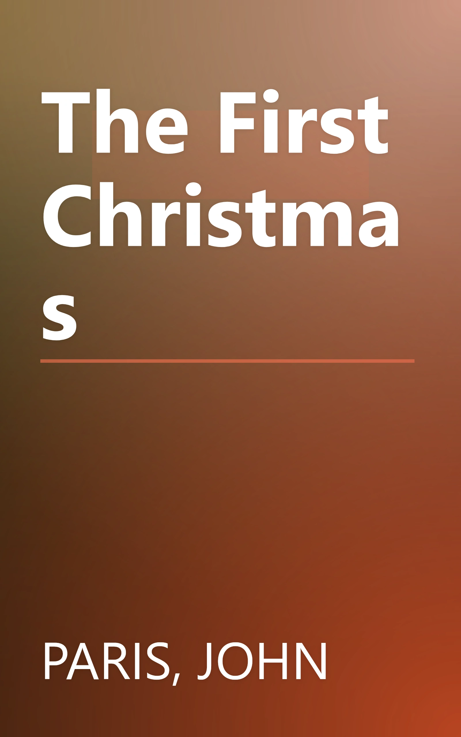 The First Christmas book cover