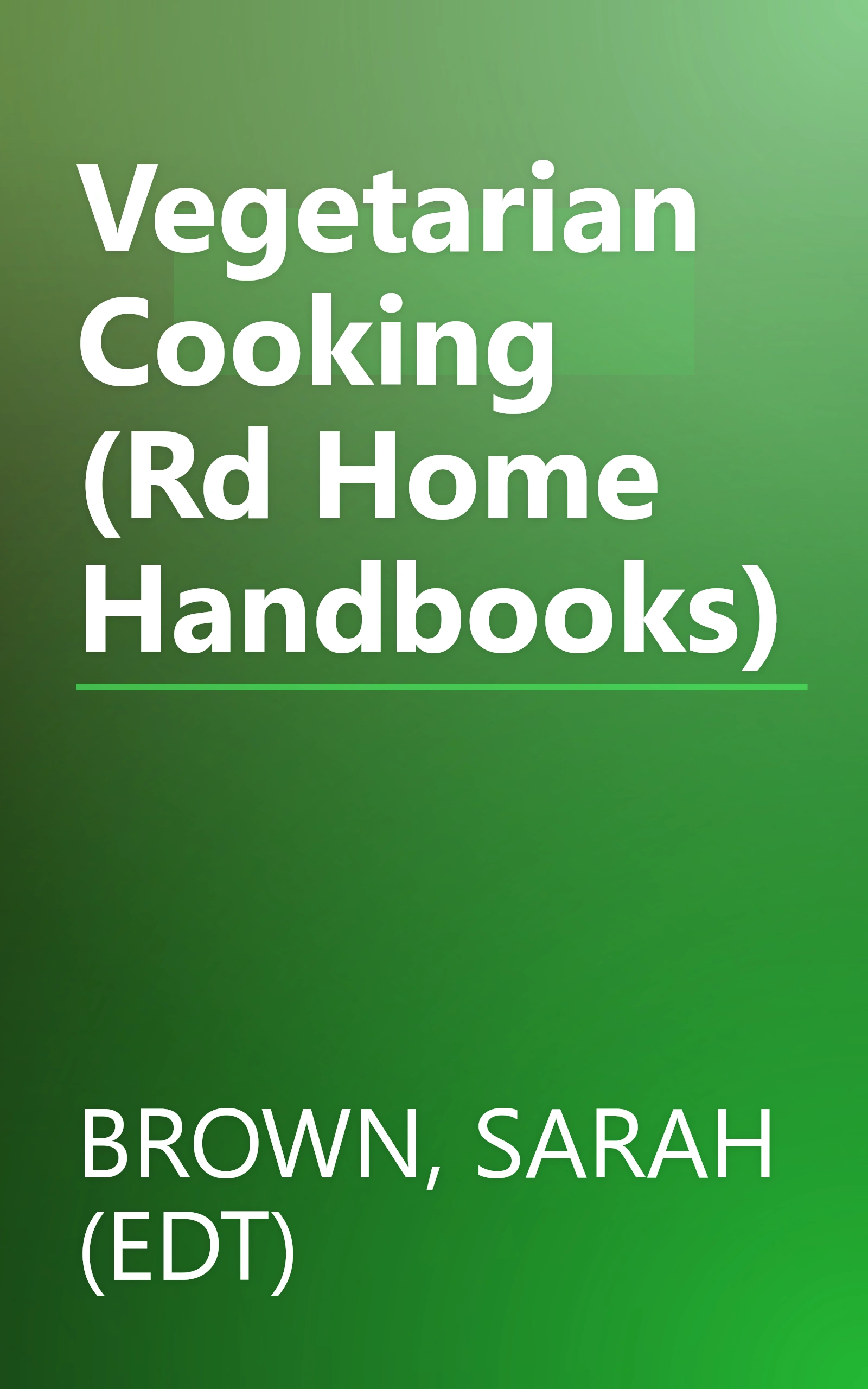 Vegetarian Cooking (Rd Home Handbooks) book cover