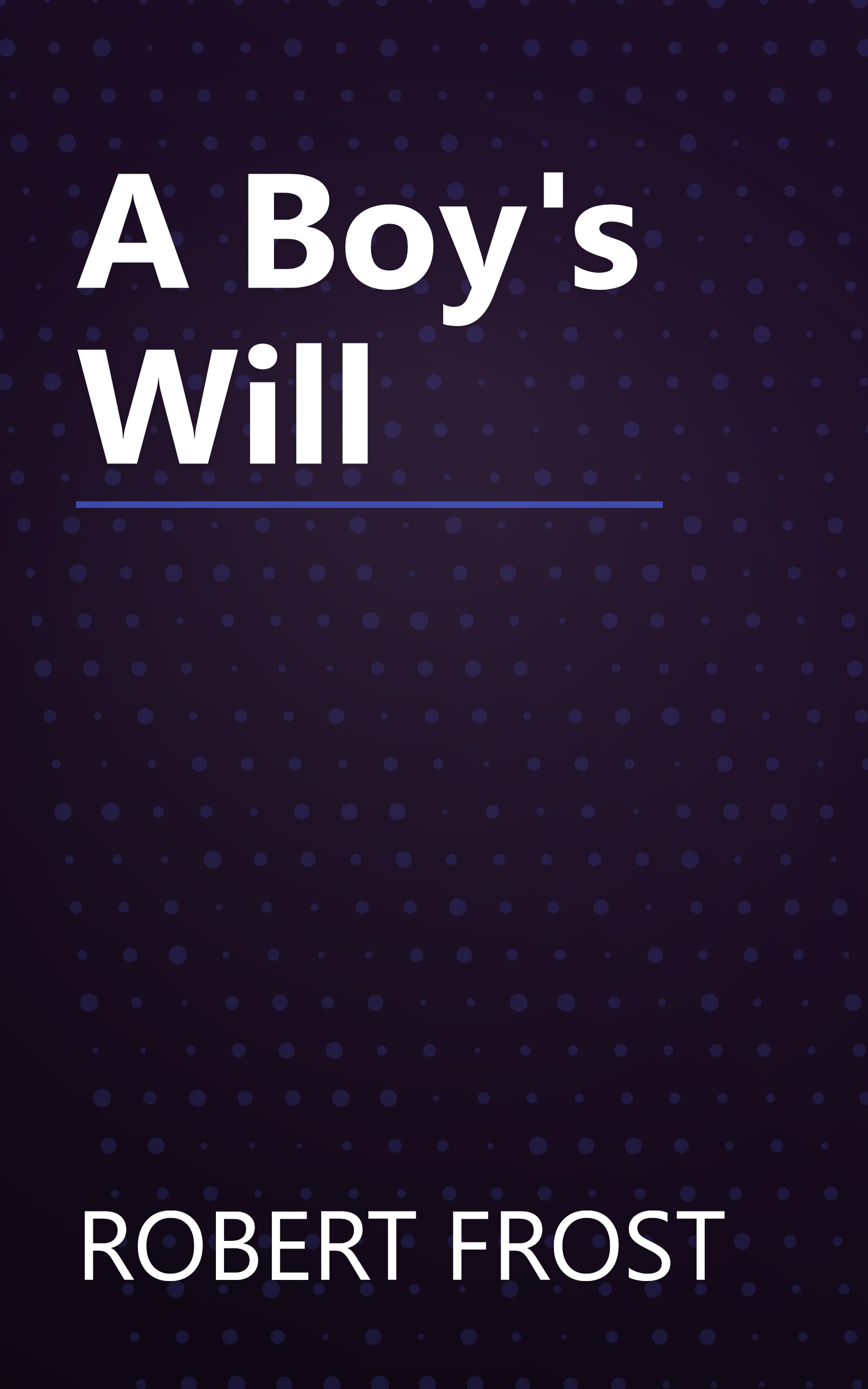 A Boy's Will book cover