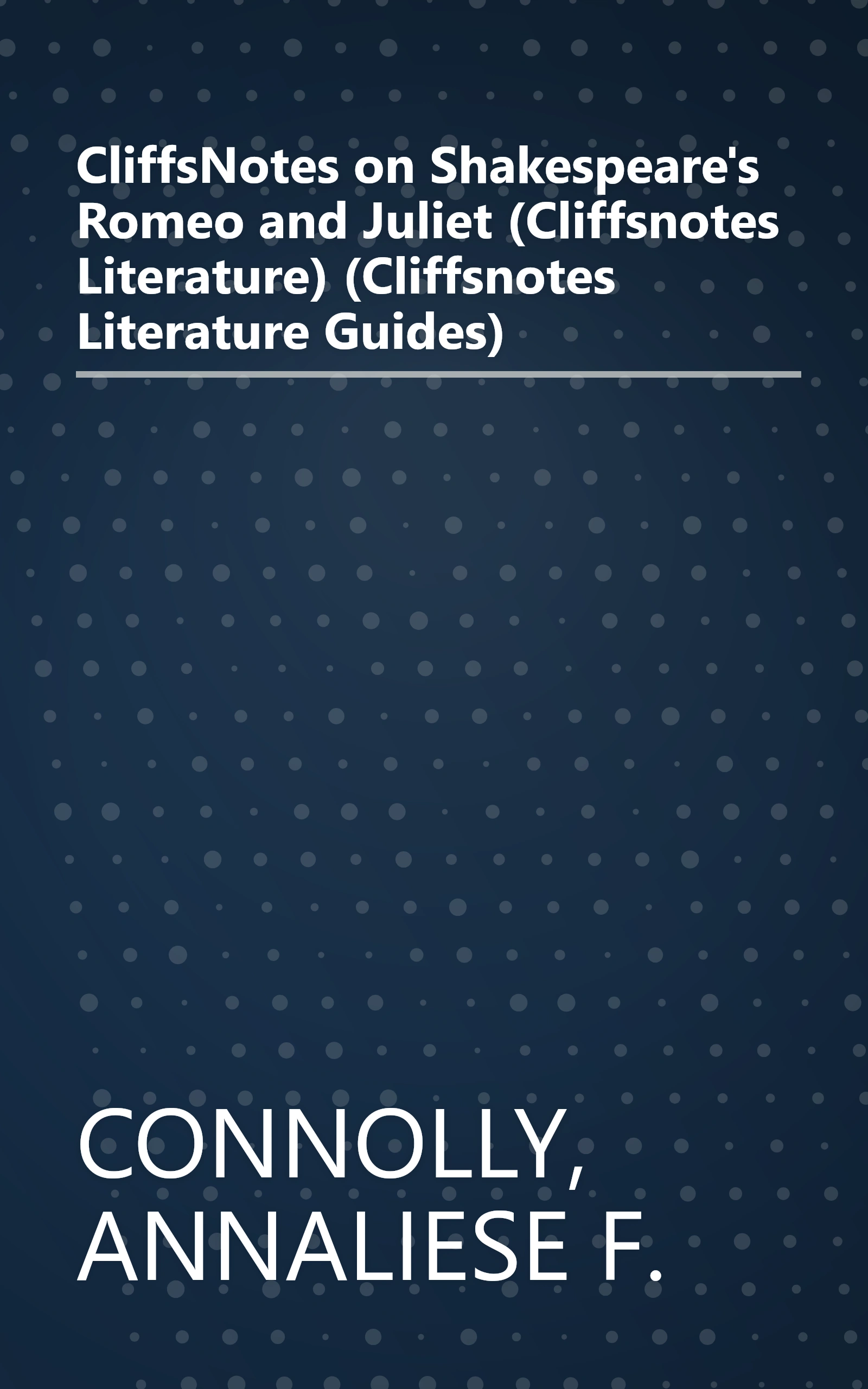 CliffsNotes on Shakespeare's Romeo and Juliet (Cliffsnotes Literature) (Cliffsnotes Literature Guides) book cover