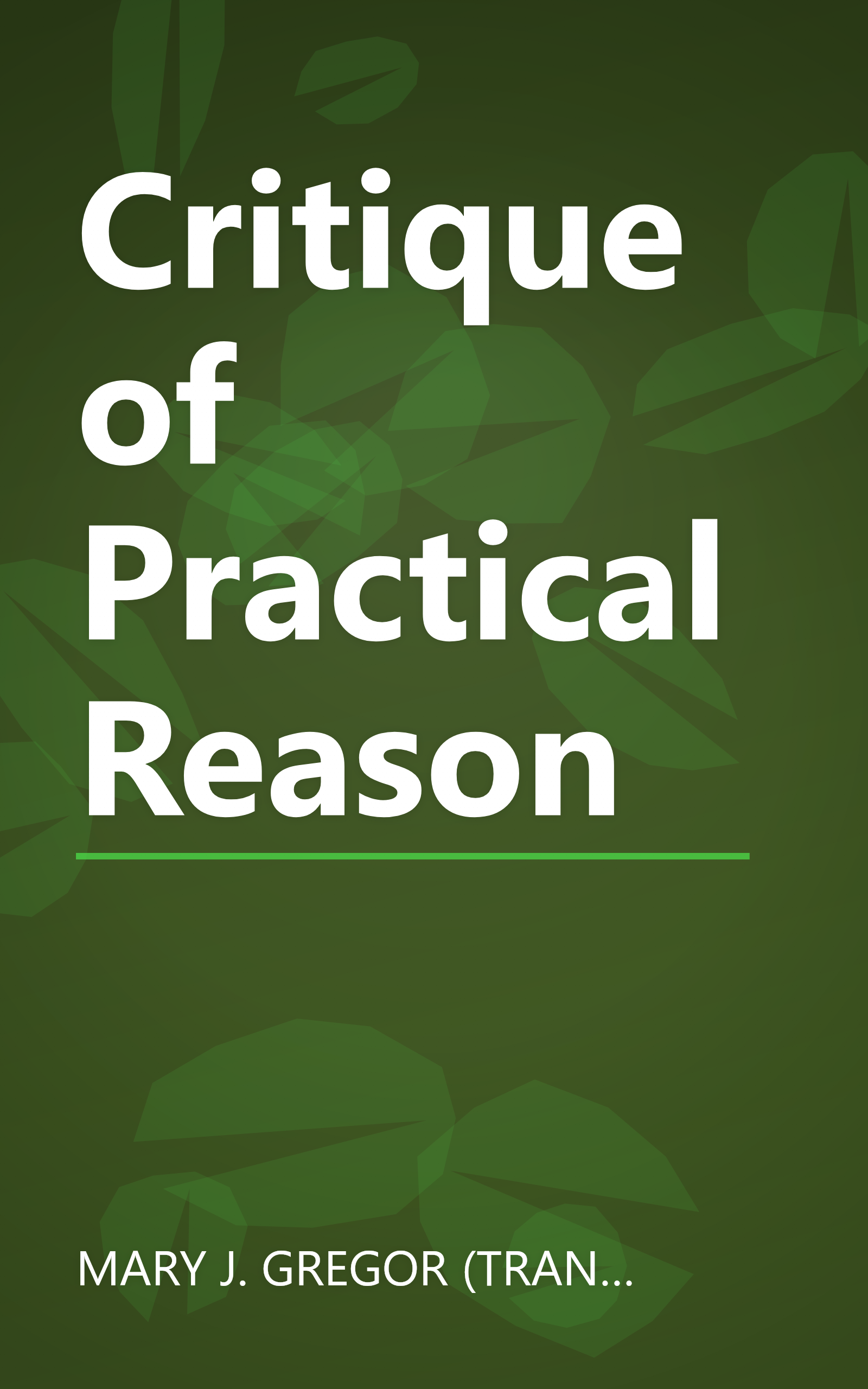 Critique of Practical Reason book cover