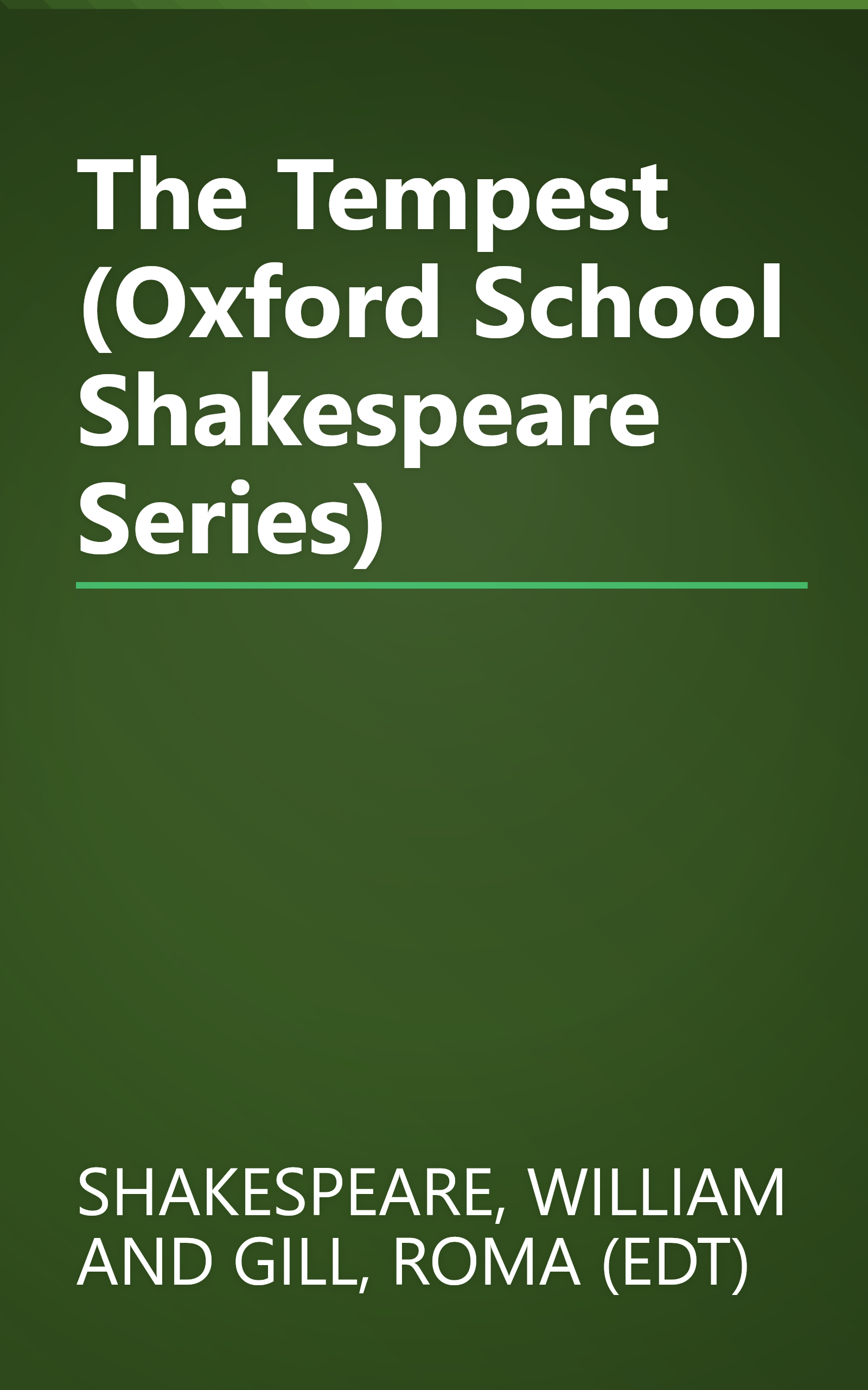The Tempest (Oxford School Shakespeare Series) book cover