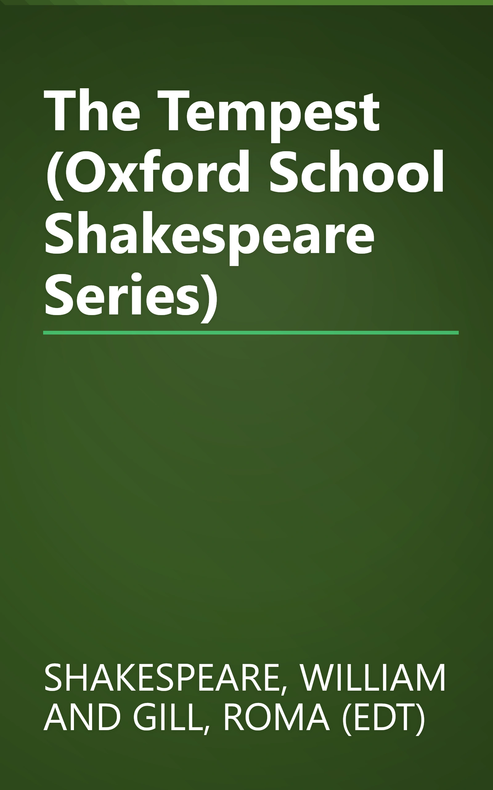 The Tempest (Oxford School Shakespeare Series) book cover