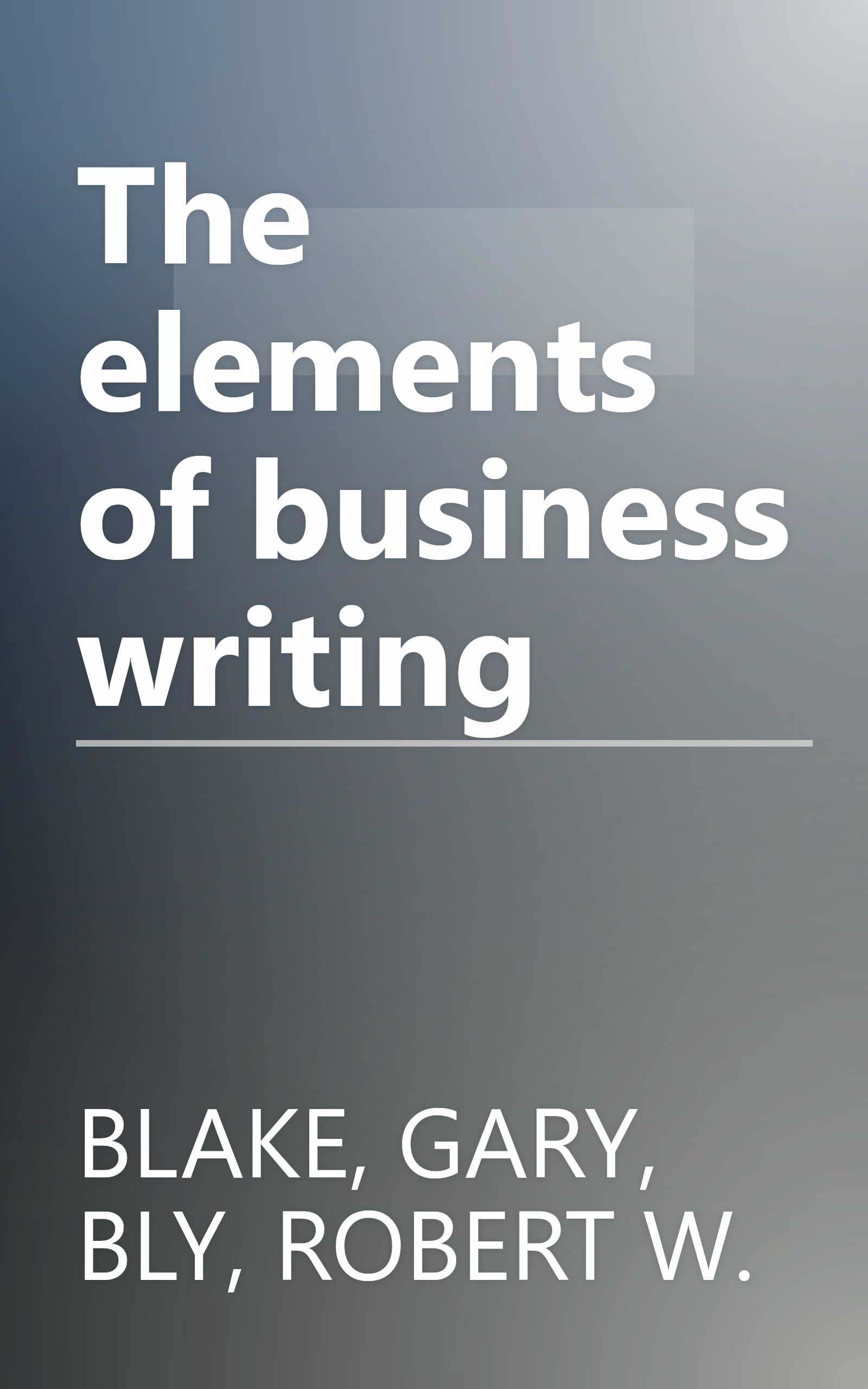 The elements of business writing book cover