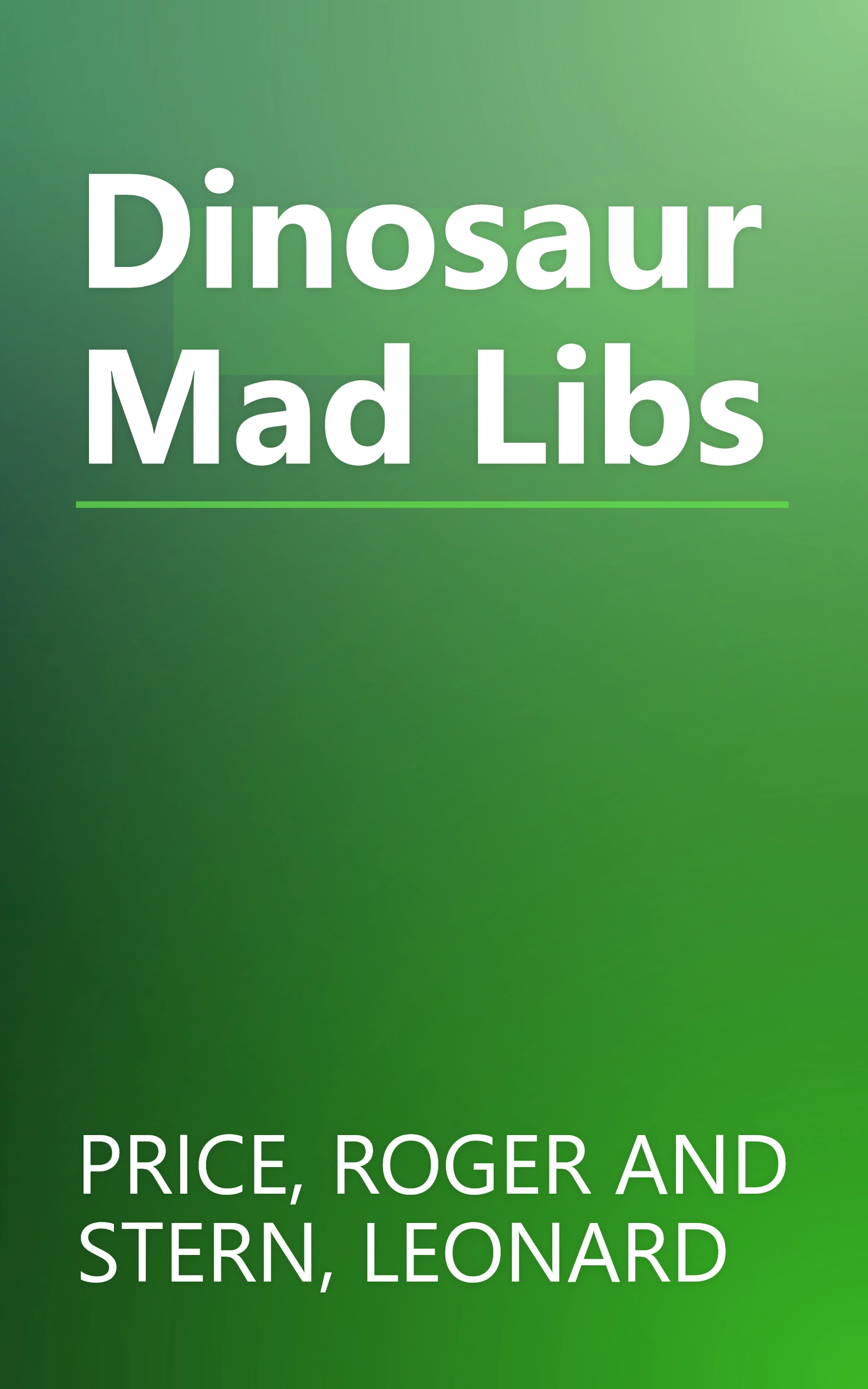 Dinosaur Mad Libs book cover