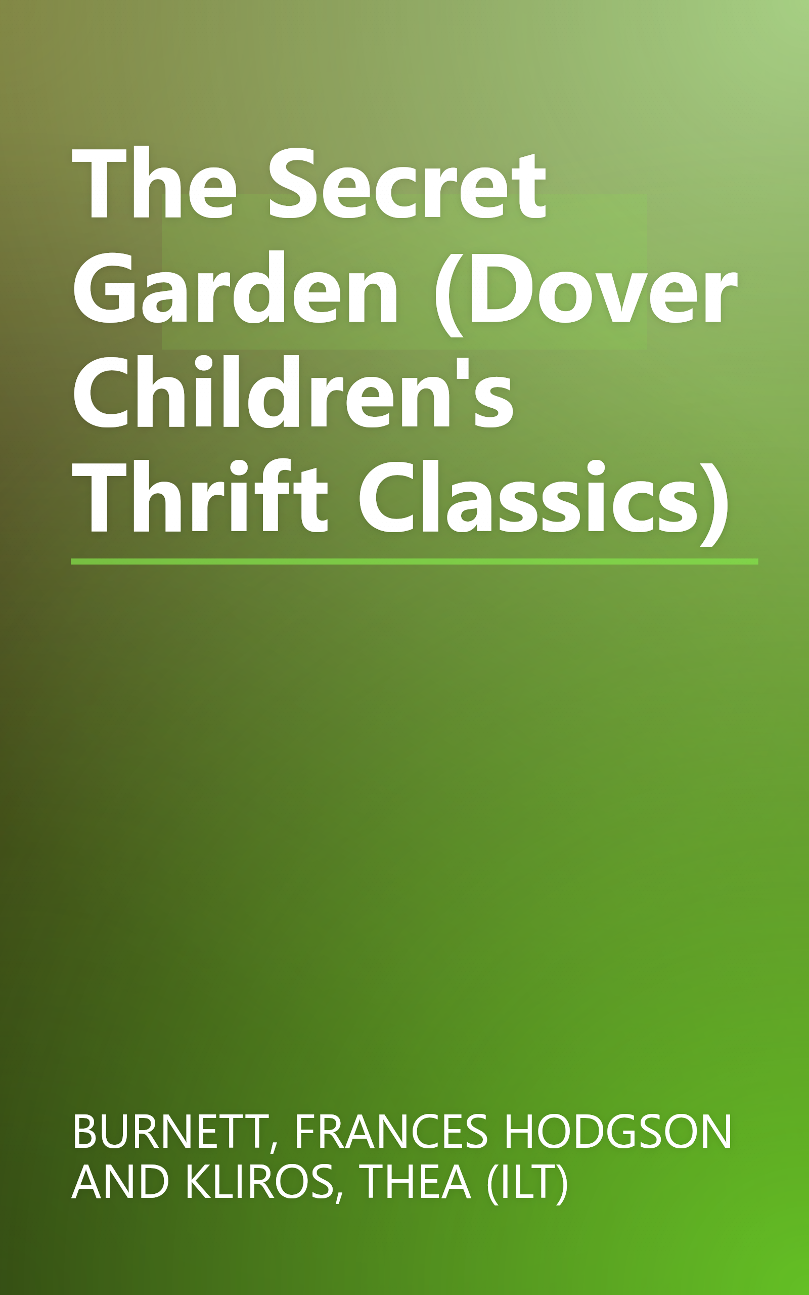 The Secret Garden (Dover Children's Thrift Classics) book cover