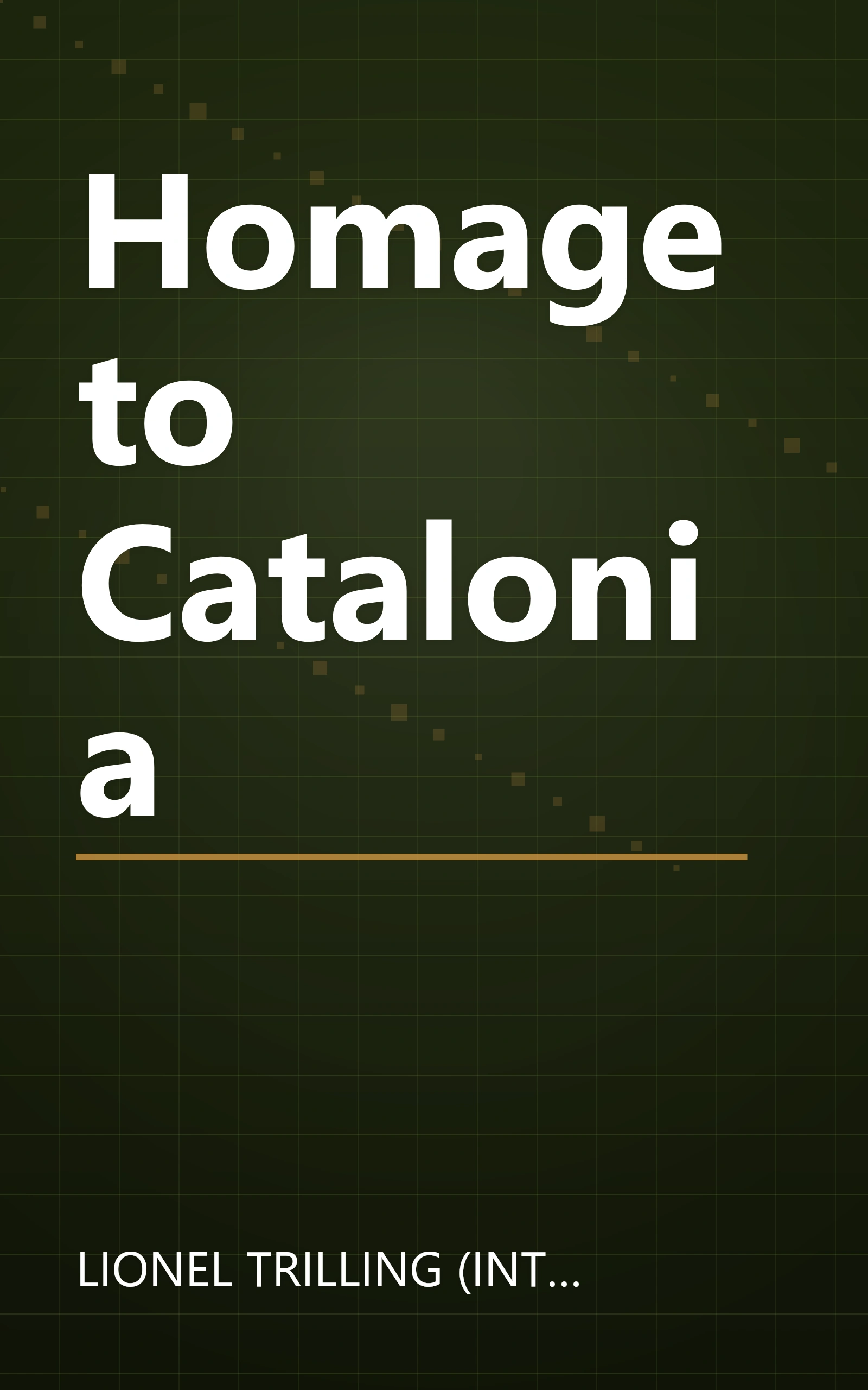 Homage to Catalonia book cover