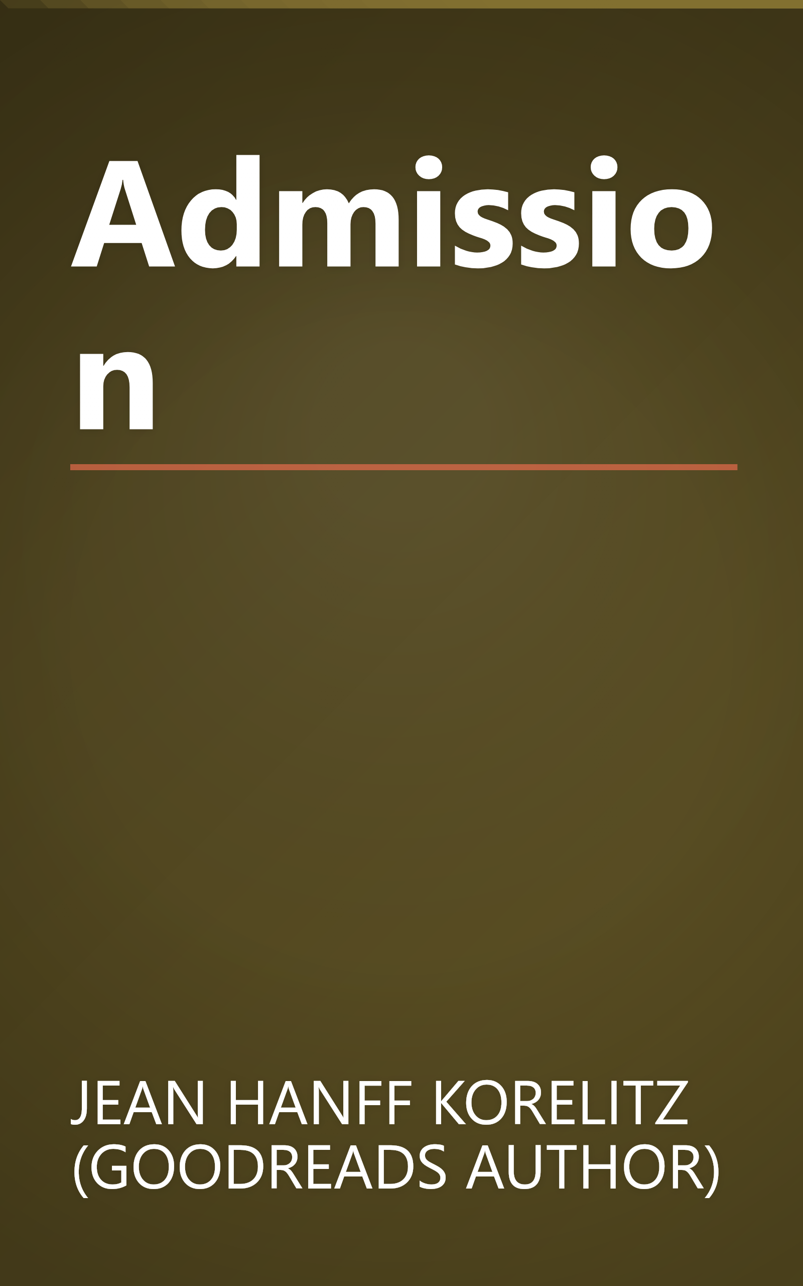 Admission book cover