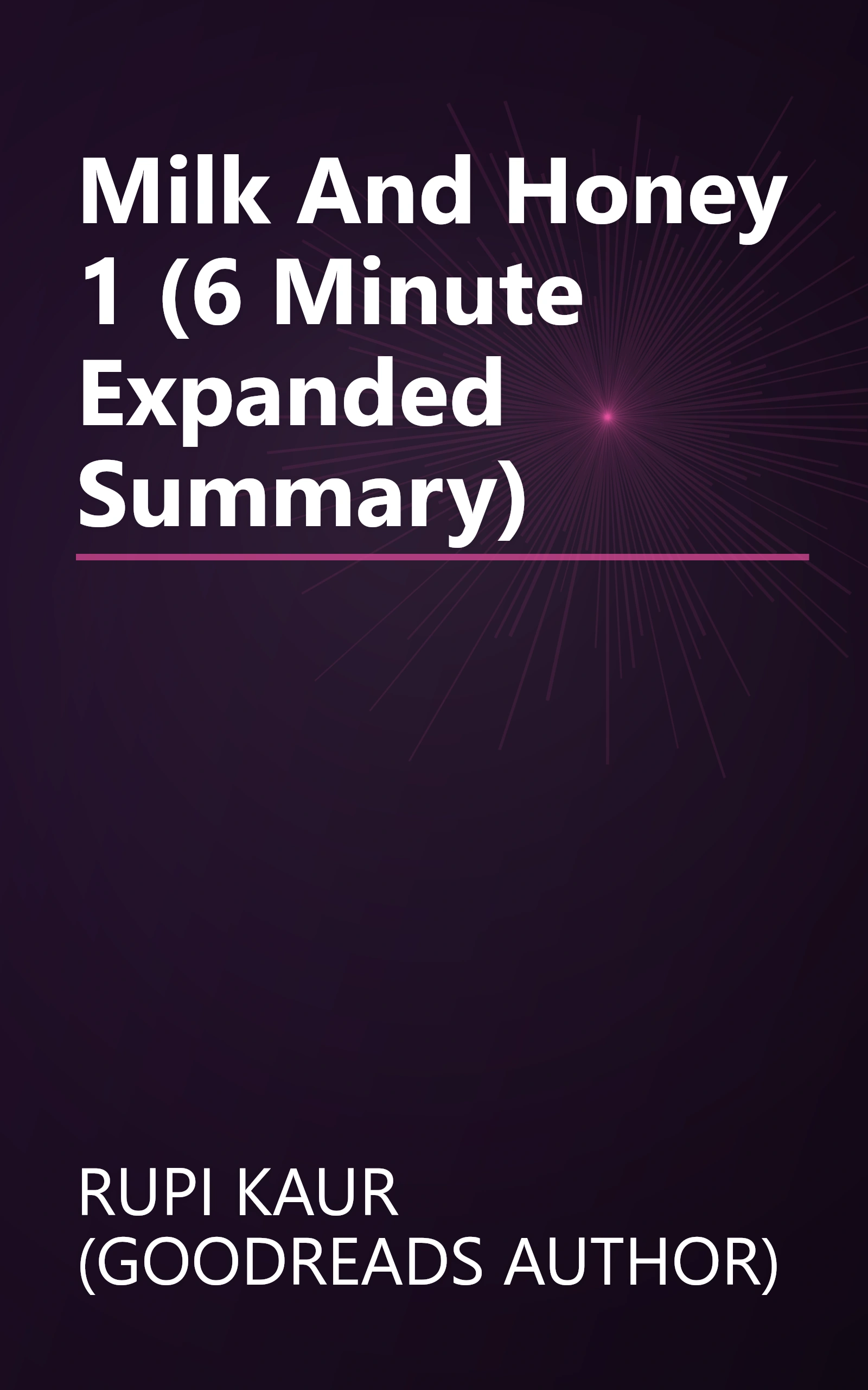 Milk And Honey 1 (6 Minute   Expanded Summary) book cover