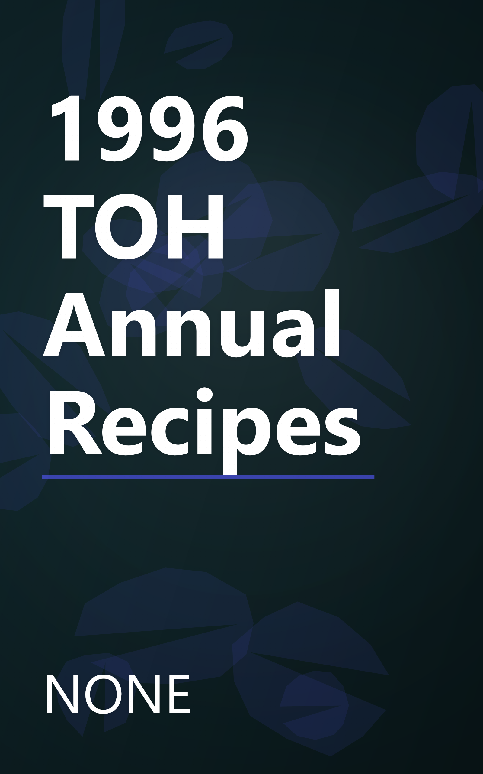 1996 TOH Annual Recipes book cover