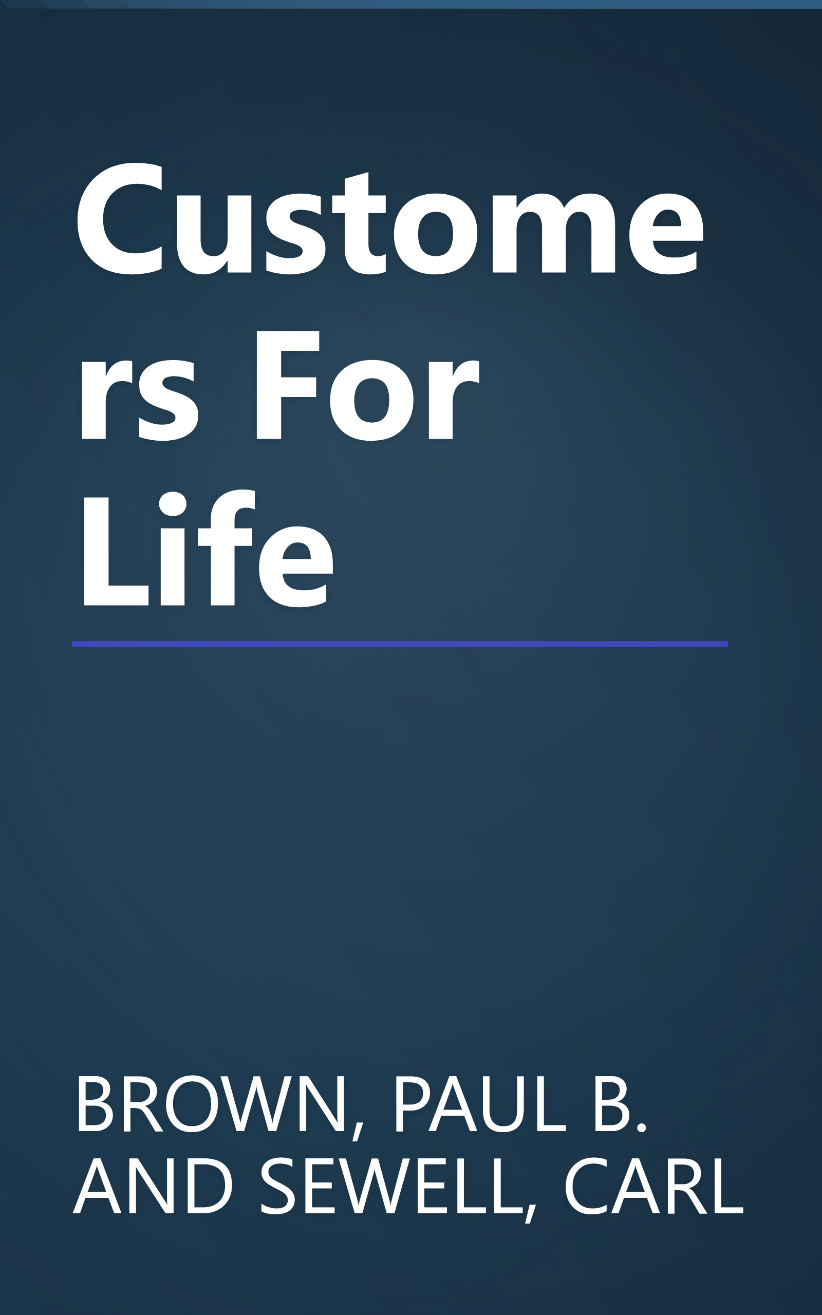Customers For Life book cover