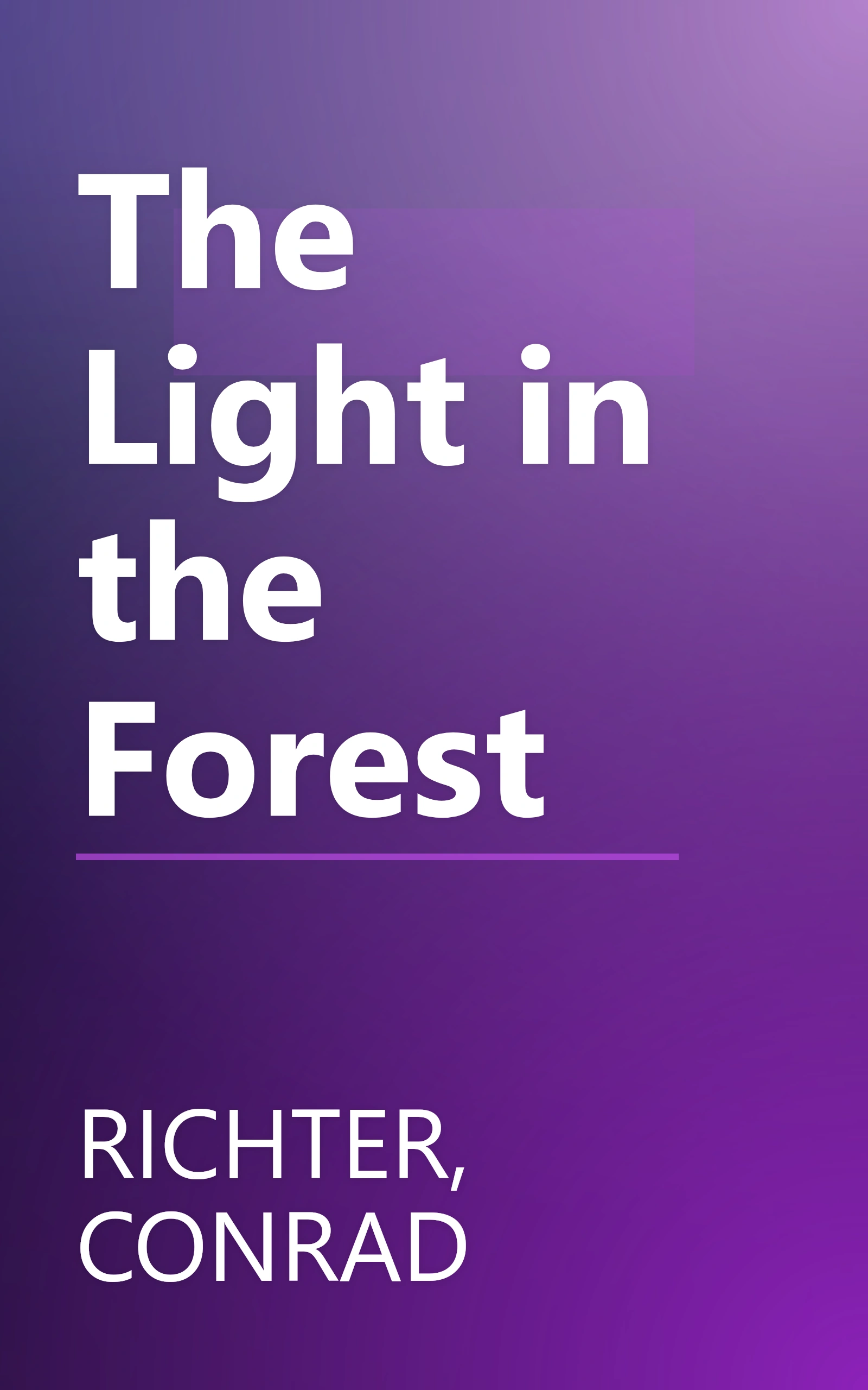 The Light in the Forest book cover