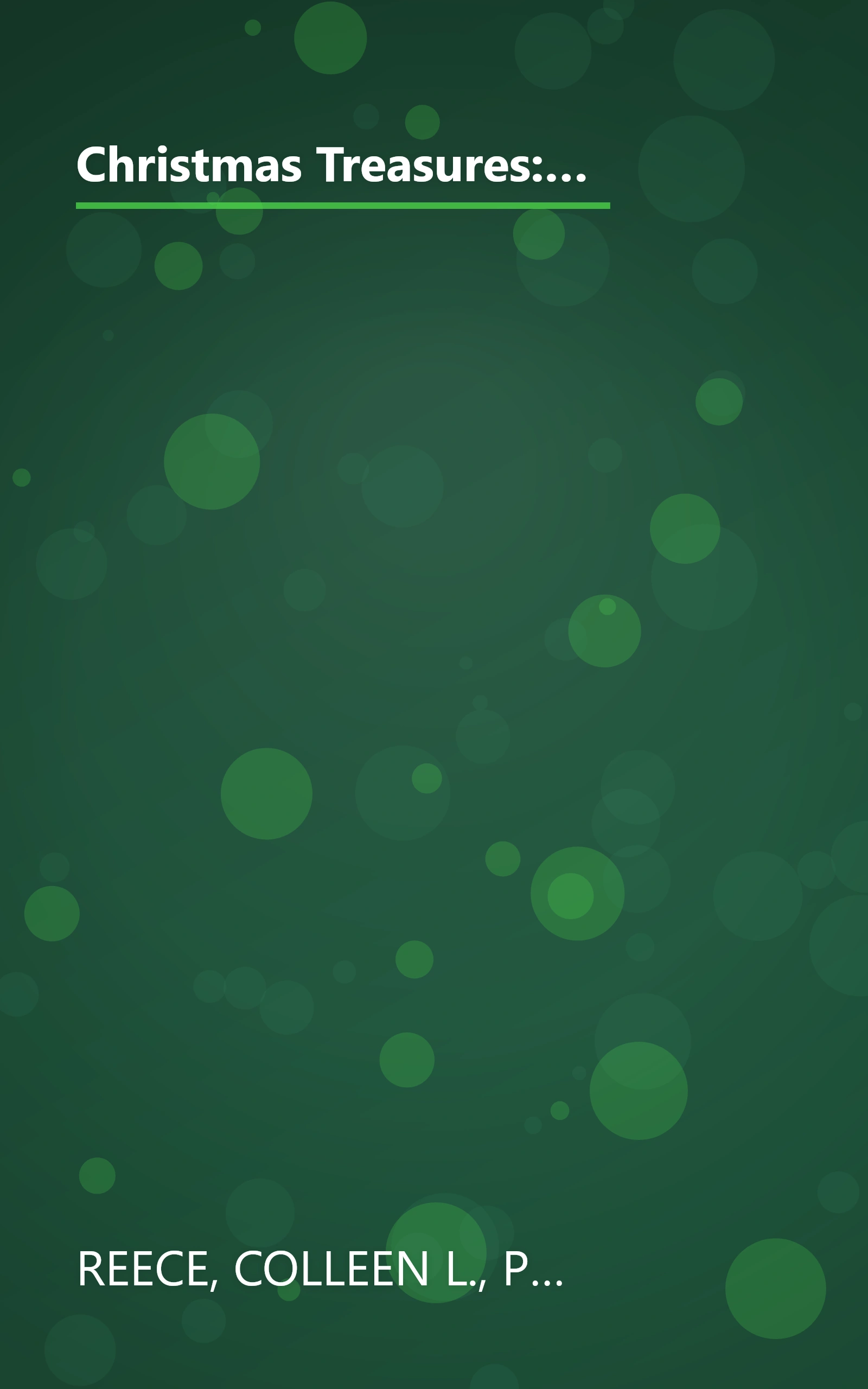 Christmas Treasures: An Ozark Christmas Angel/Christmas Dream/Winterlude/Dakota Destiny (Inspirational Christmas Romance Collection) book cover