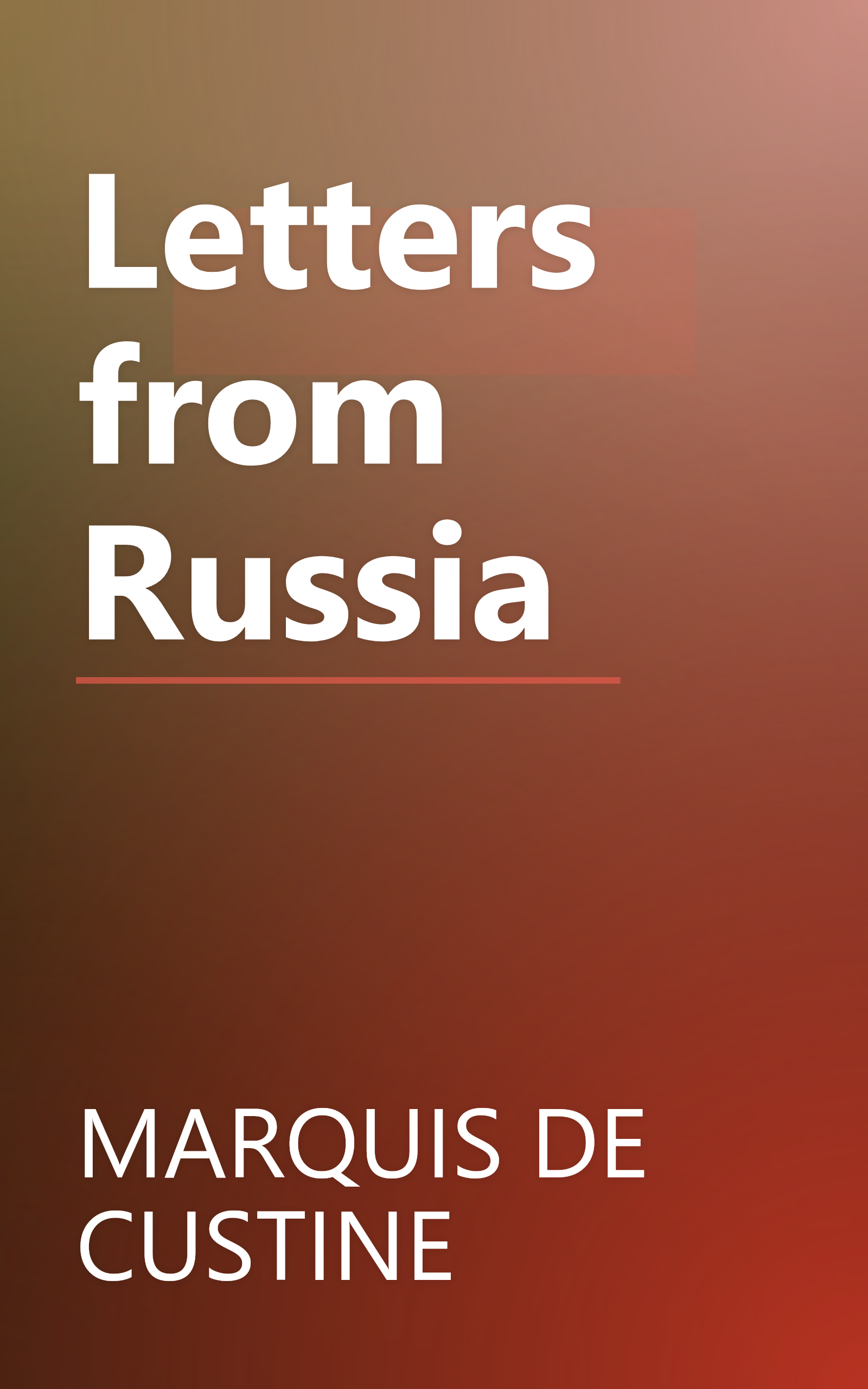 Letters from Russia book cover