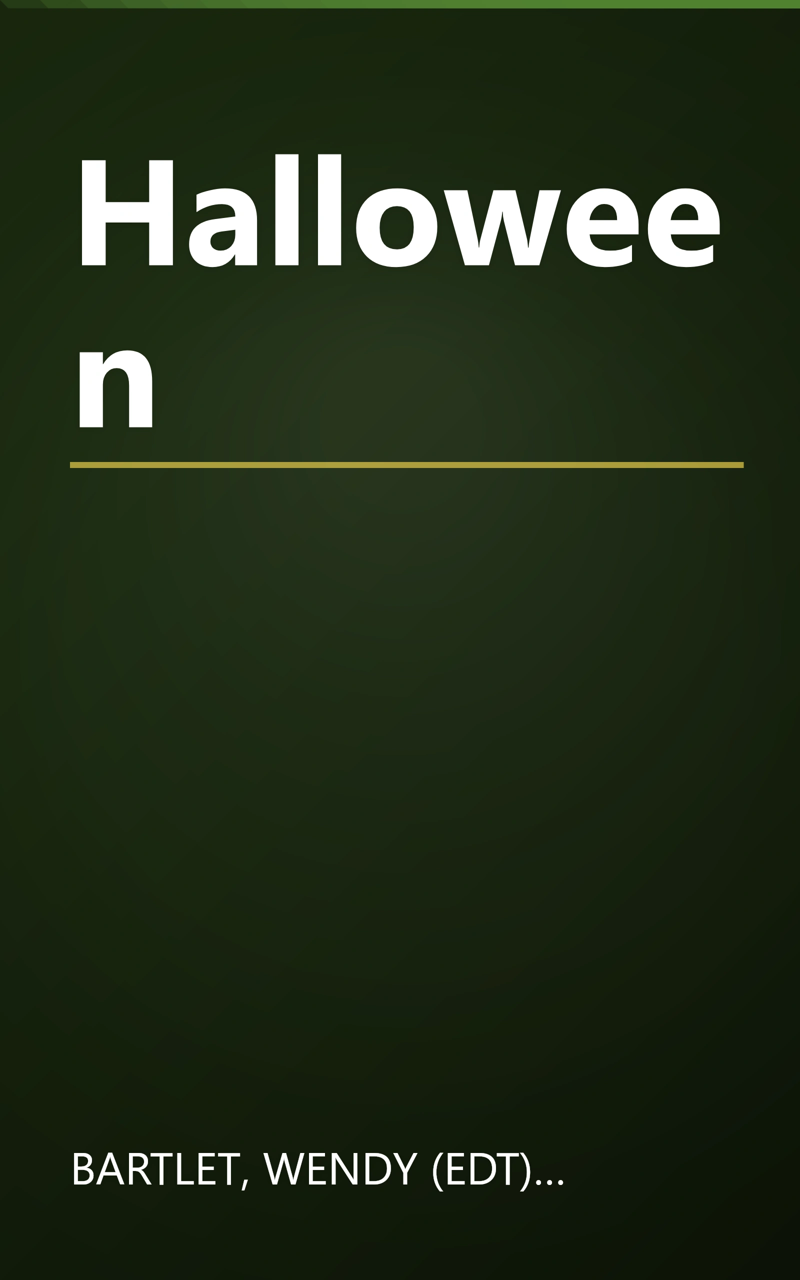 Halloween book cover