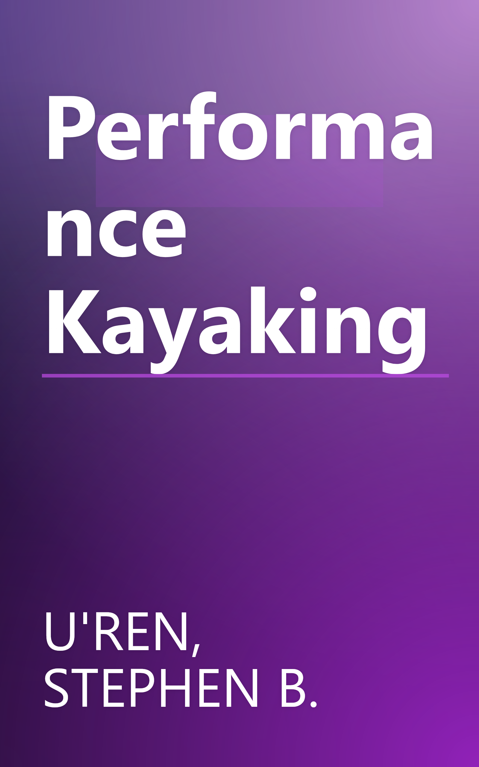 Performance Kayaking book cover