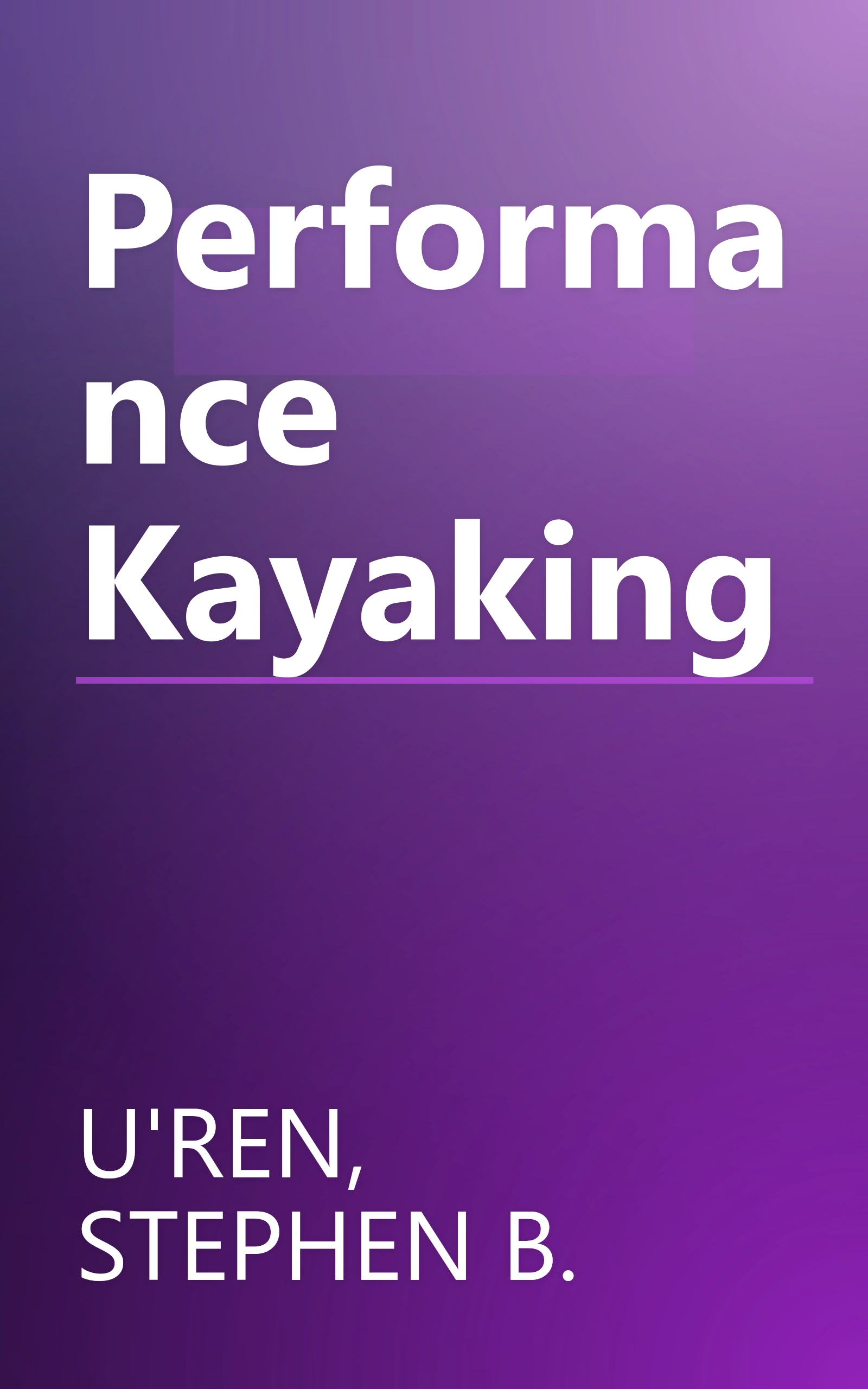 Performance Kayaking book cover