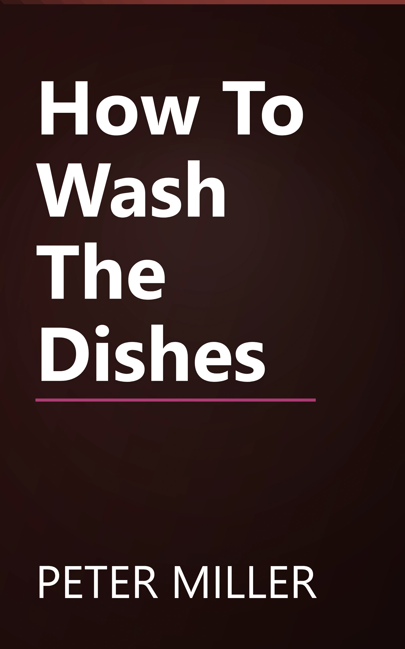 How To Wash The Dishes book cover