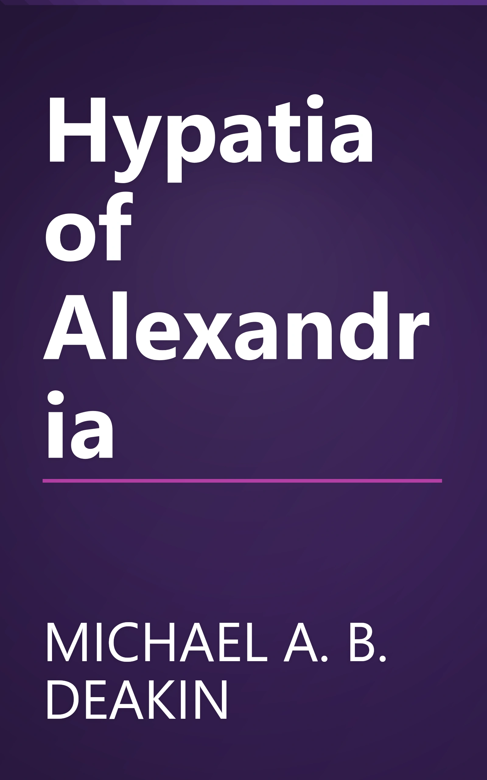 Hypatia of Alexandria book cover