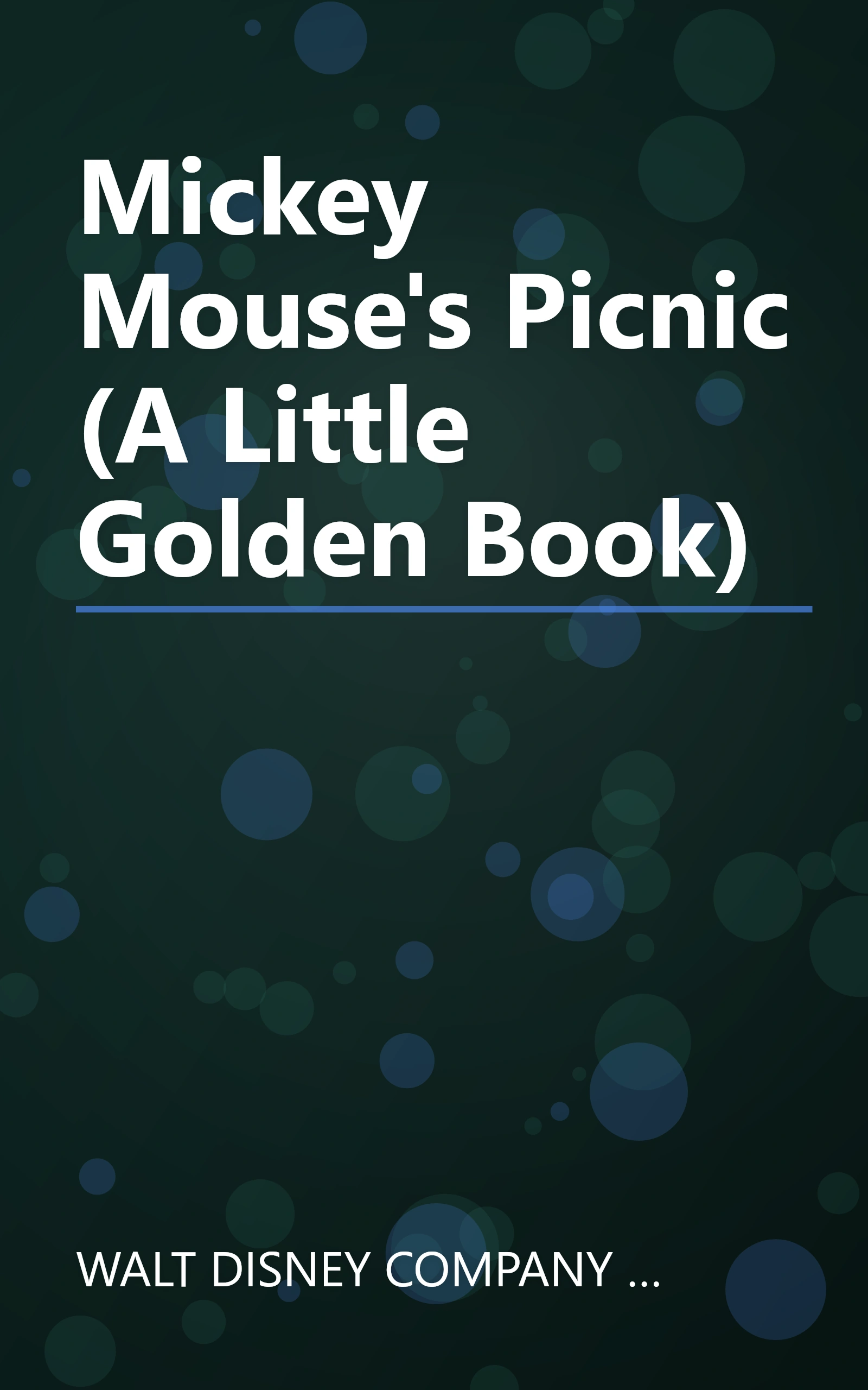 Mickey Mouse's Picnic (A Little Golden Book) book cover