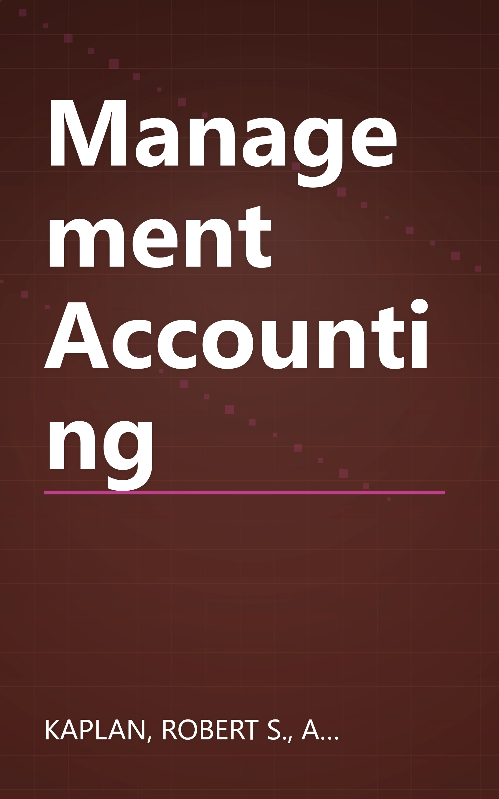 Management Accounting book cover