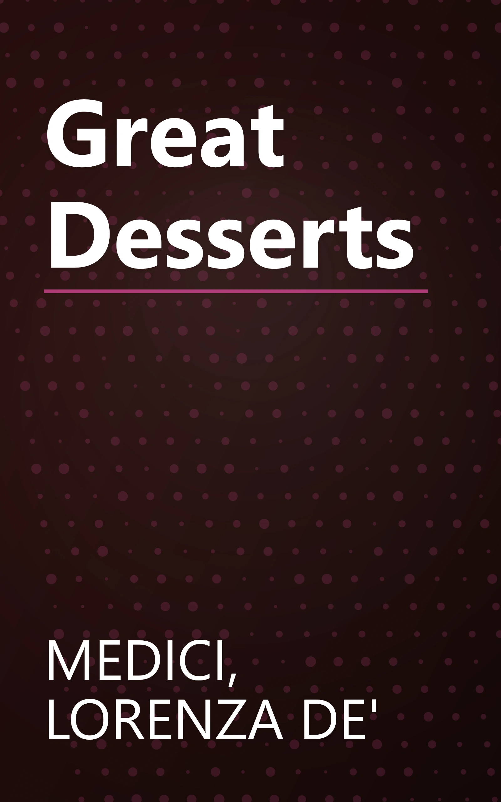 Great Desserts book cover