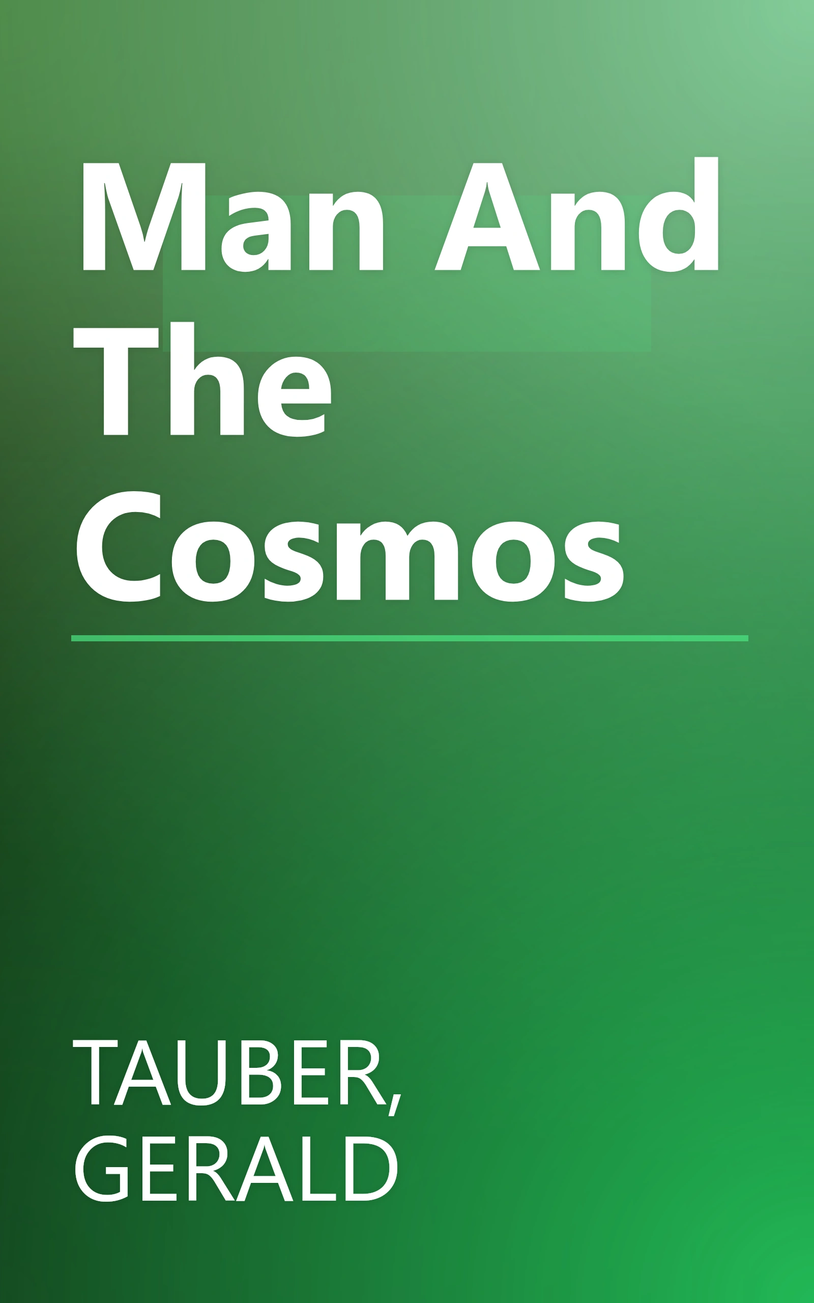 Man And The Cosmos book cover
