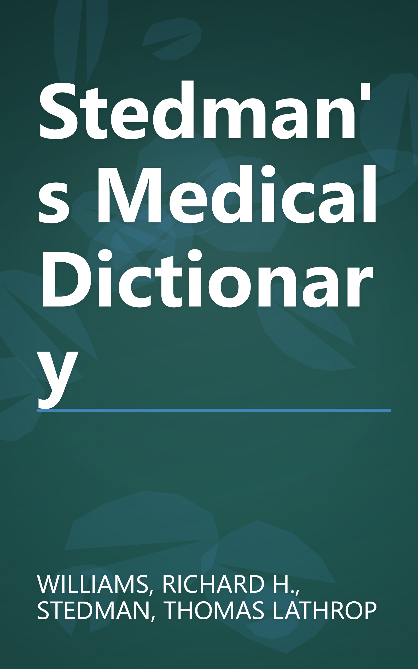Stedman's Medical Dictionary book cover