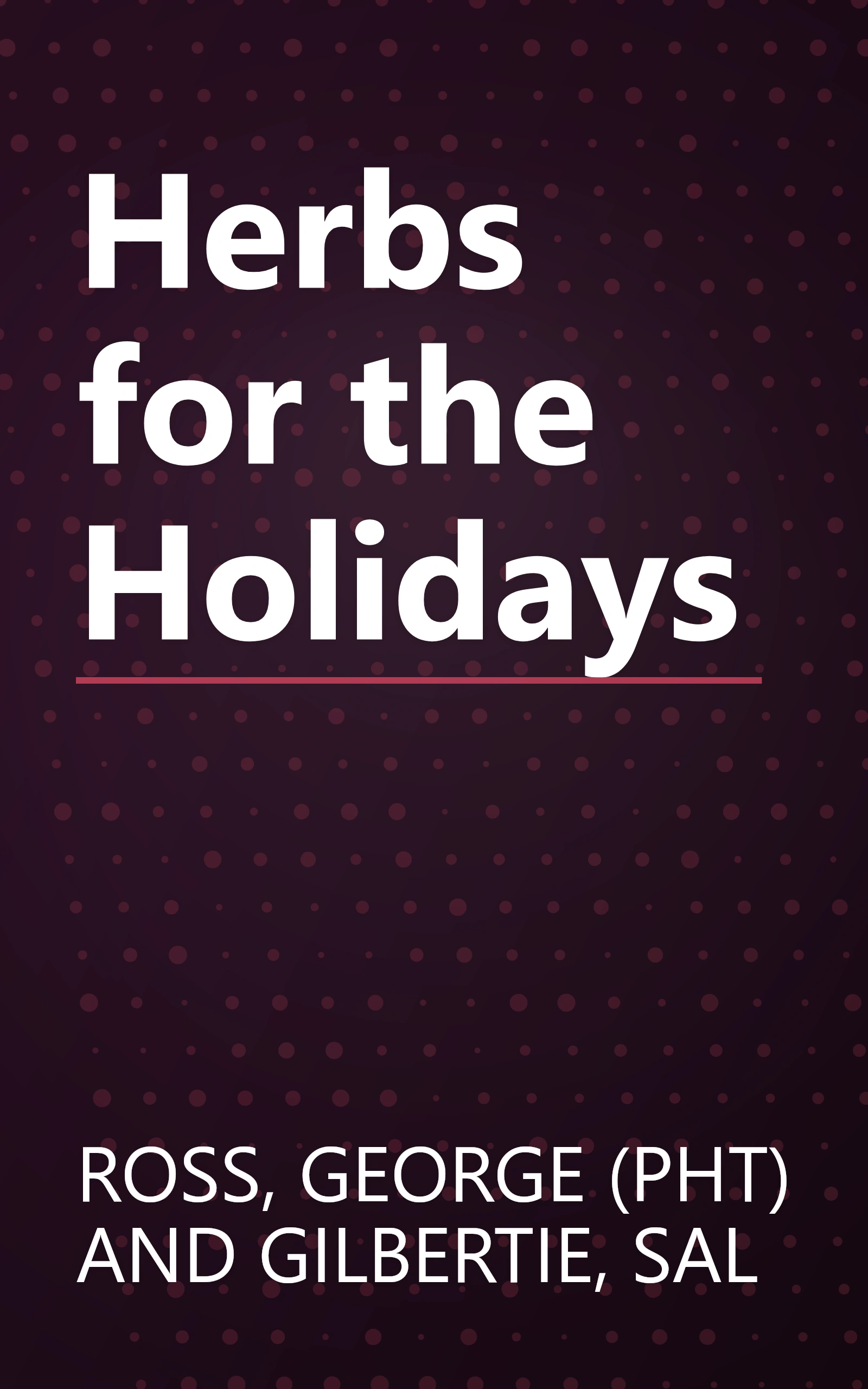 Herbs for the Holidays book cover