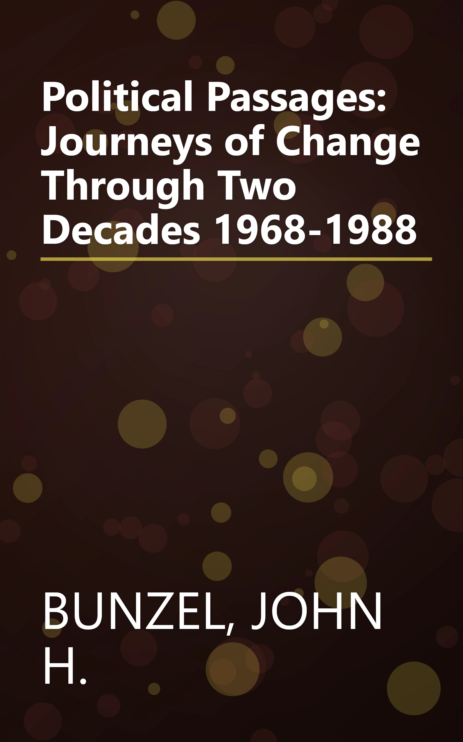 Political Passages: Journeys of Change Through Two Decades 1968-1988 book cover