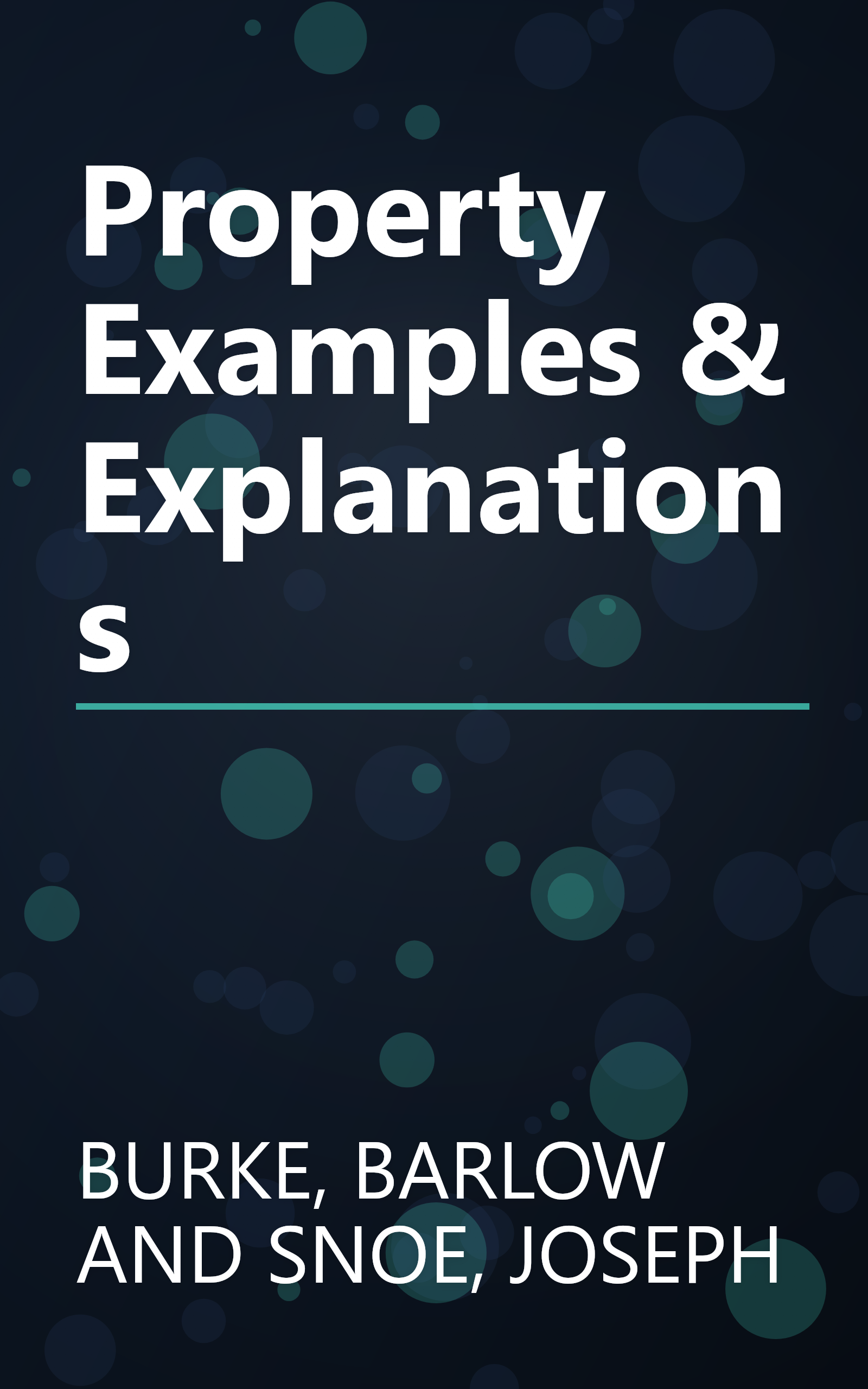 Property Examples & Explanations book cover