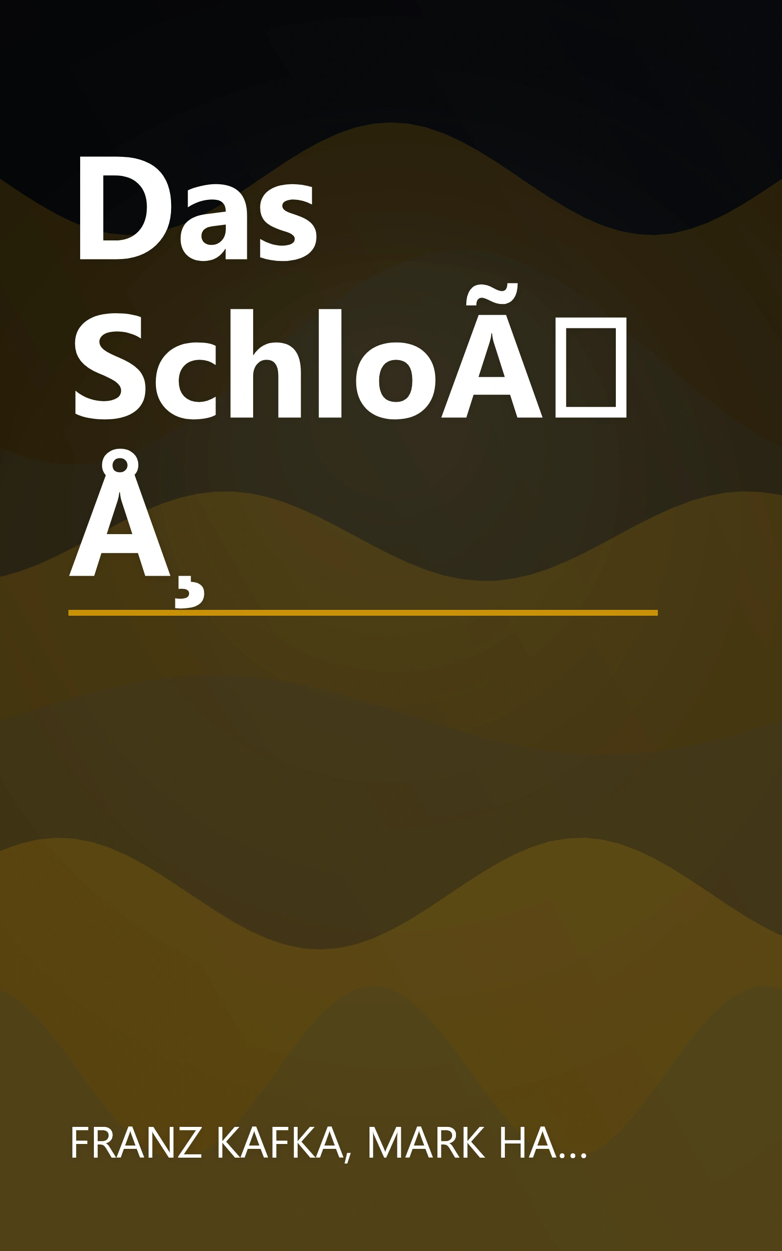 Das SchloÃÅ¸ book cover