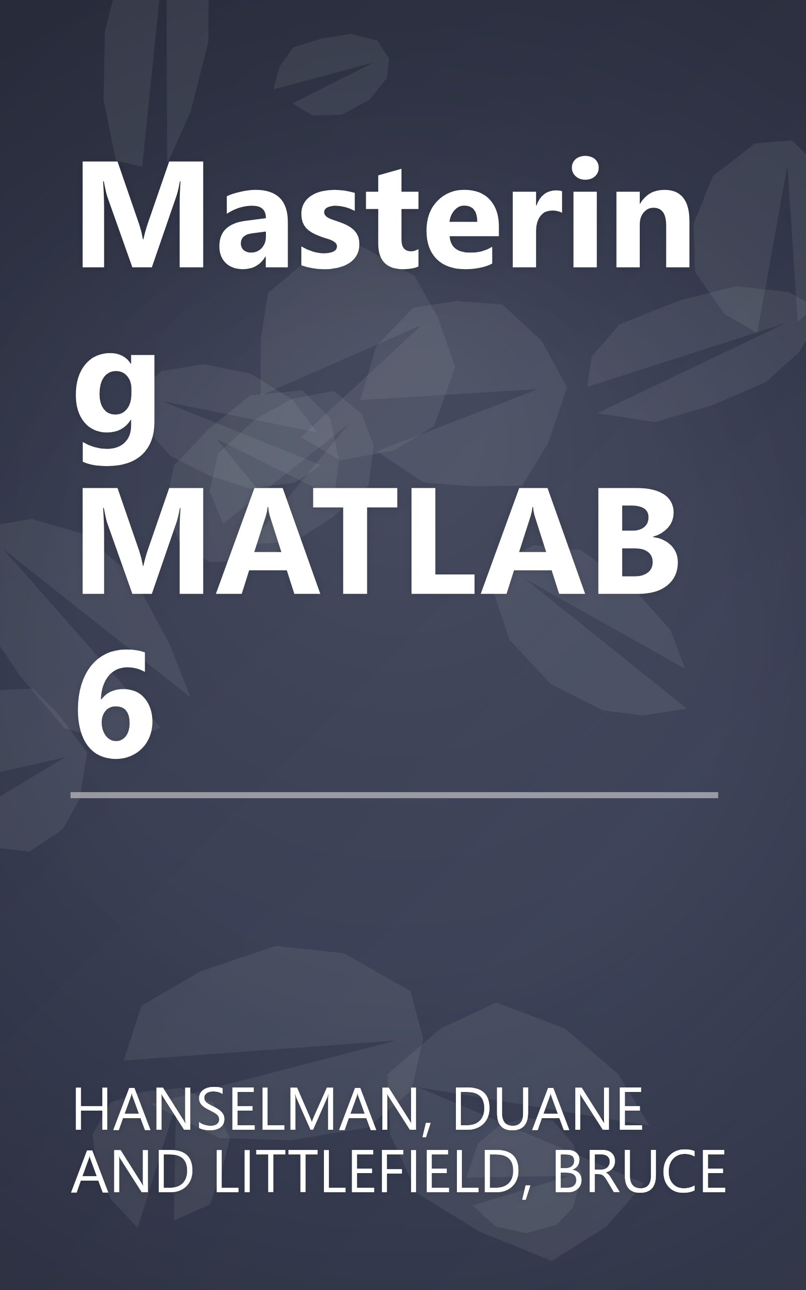 Mastering MATLAB 6 book cover
