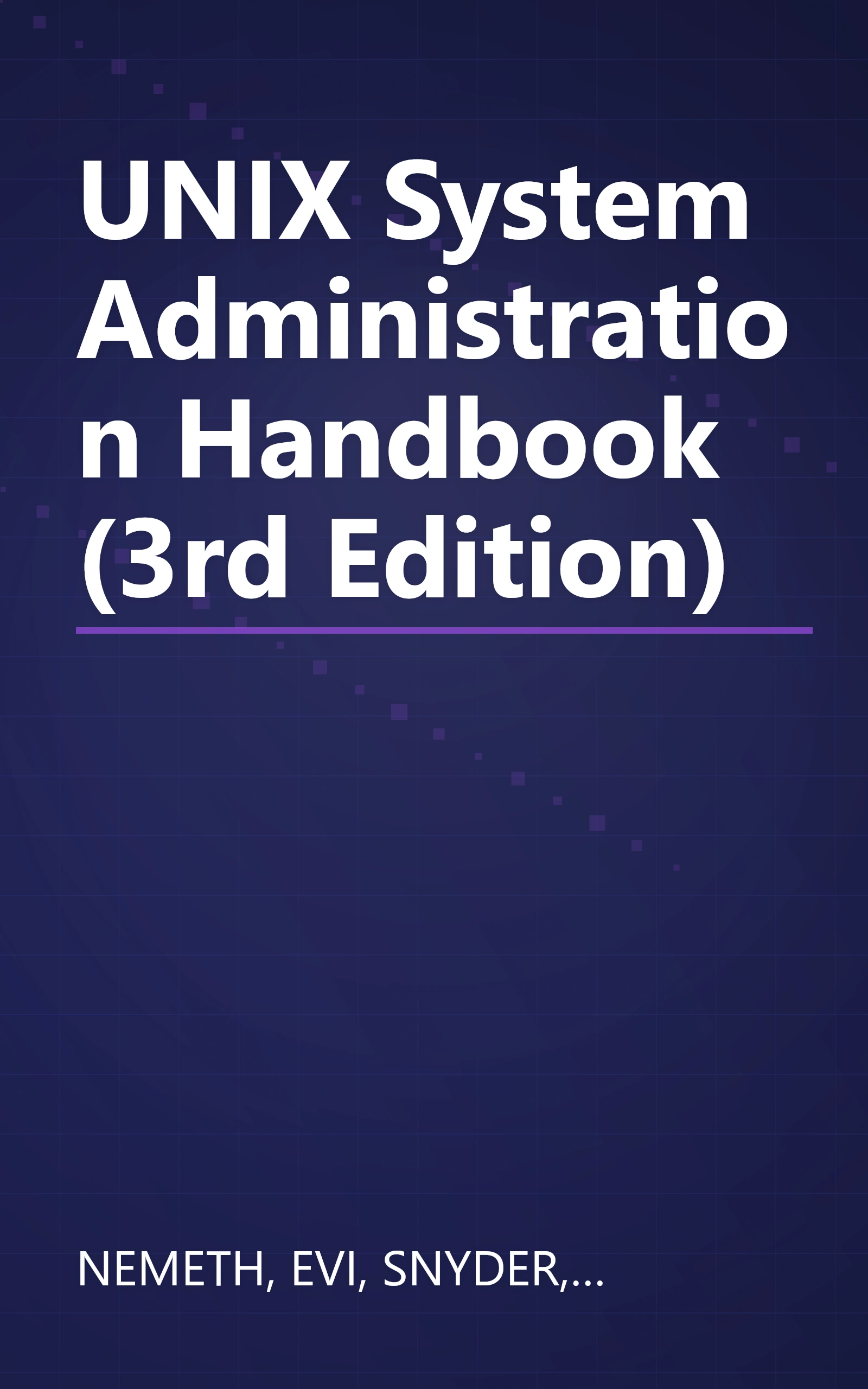 UNIX System Administration Handbook (3rd Edition) book cover