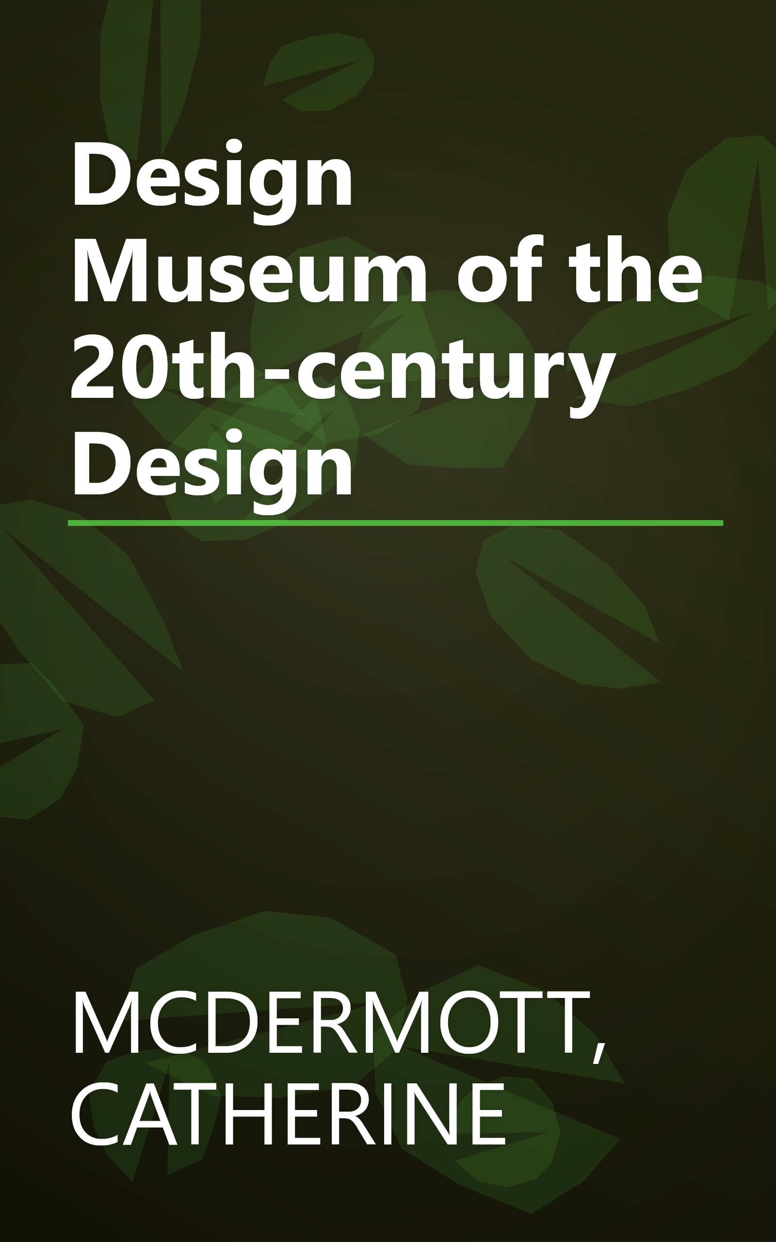 Design Museum of the 20th-century Design book cover