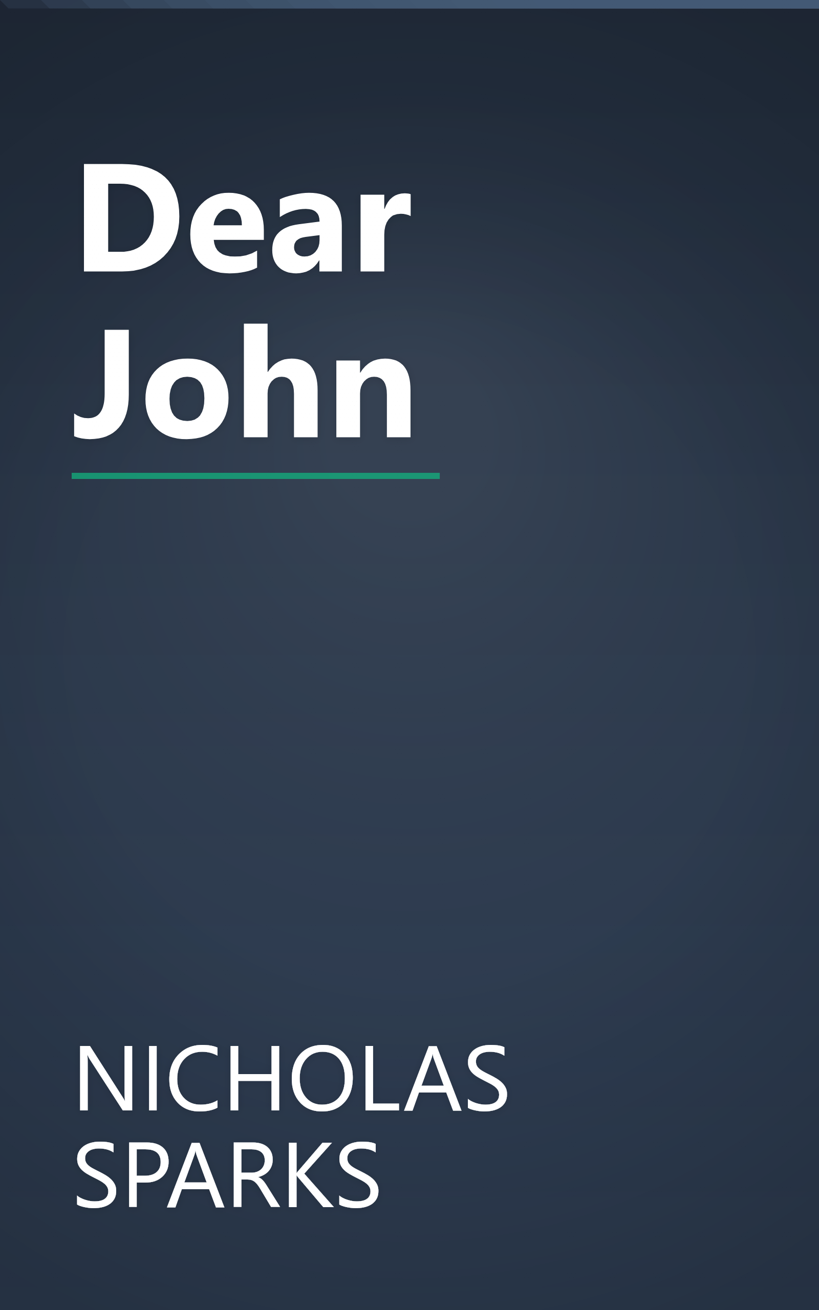 Dear John book cover