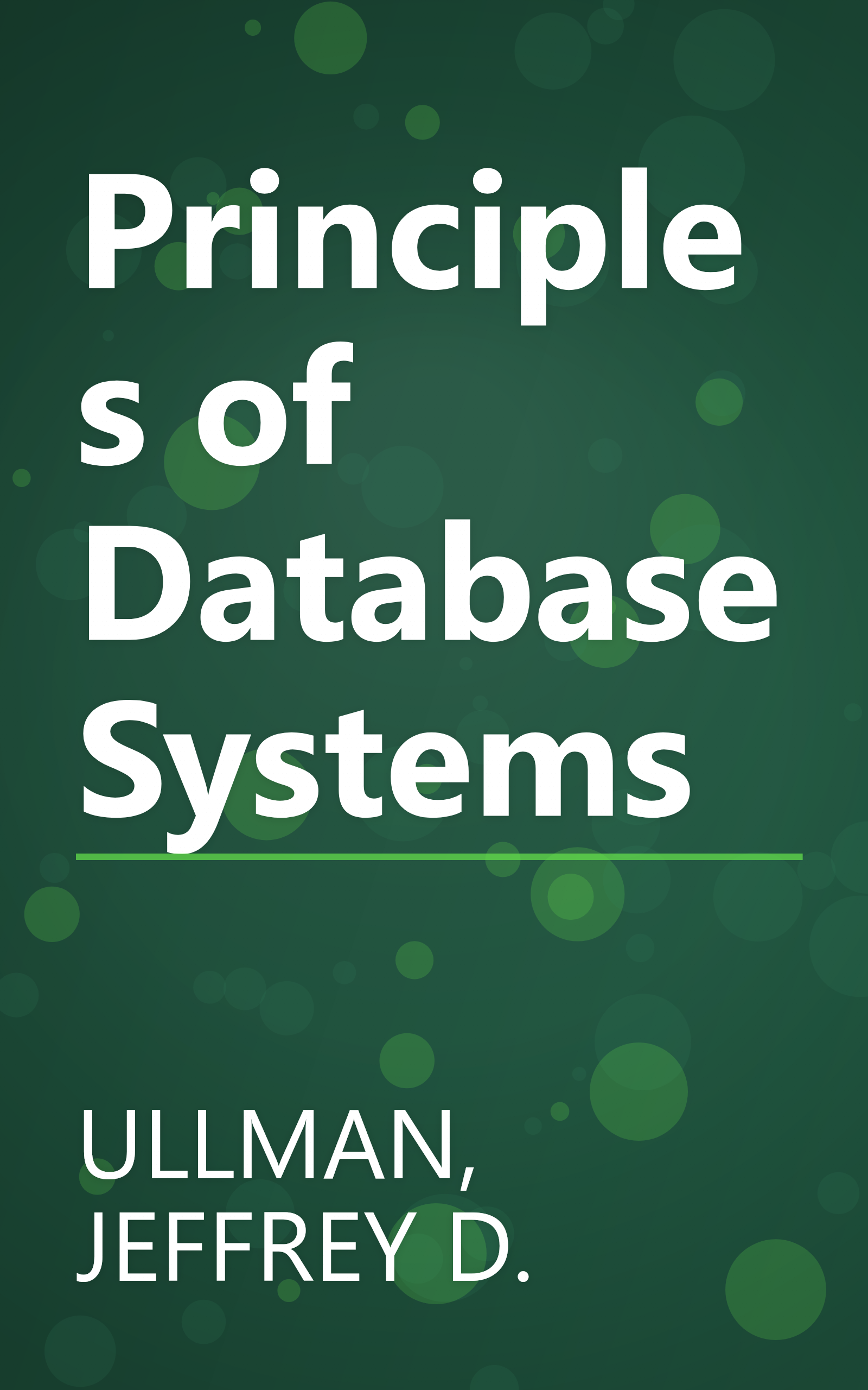 Principles of Database Systems book cover