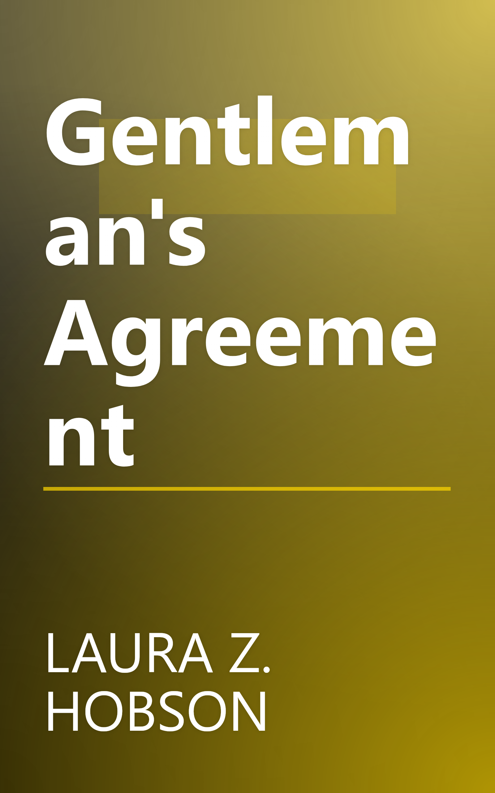 Gentleman's Agreement book cover