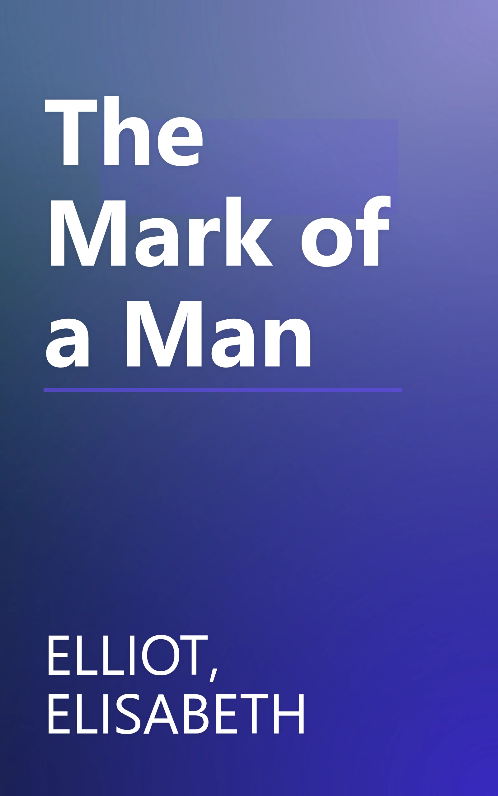 The Mark of a Man book cover