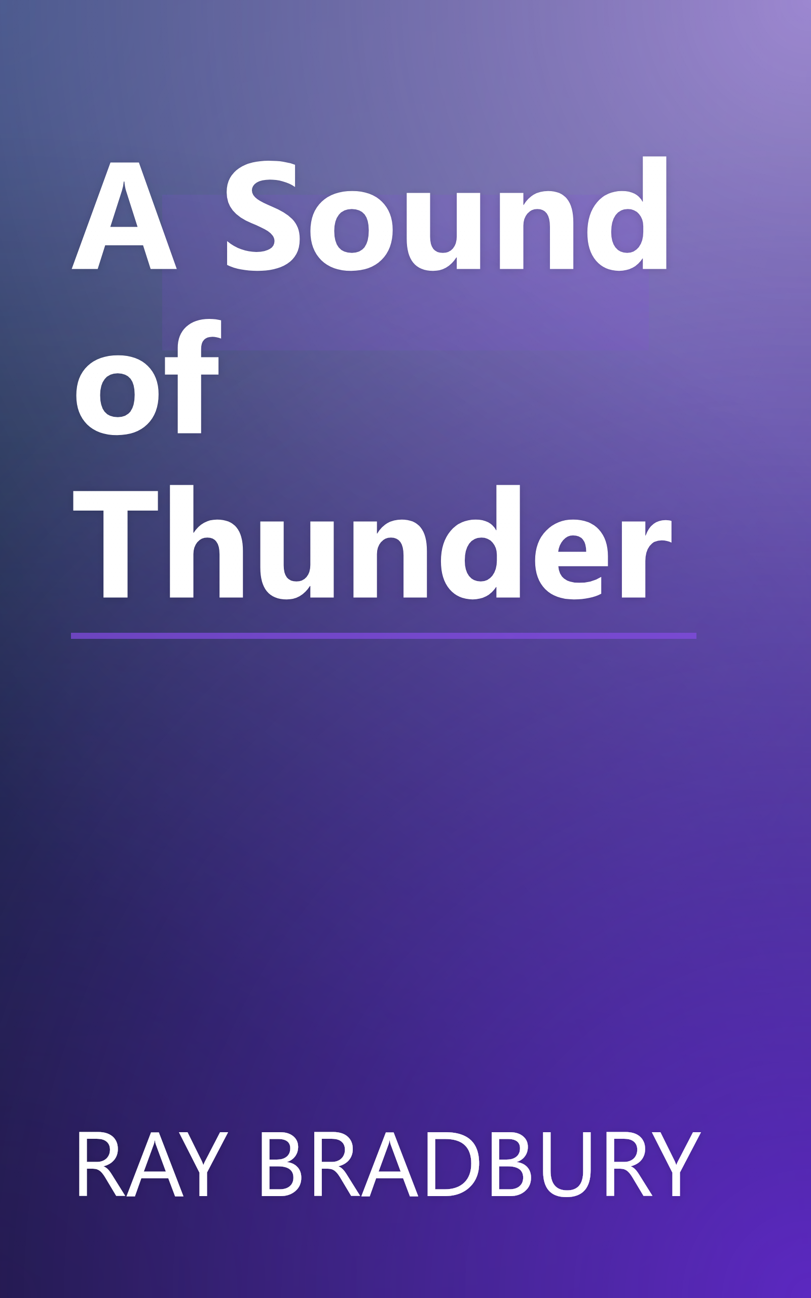 A Sound of Thunder book cover