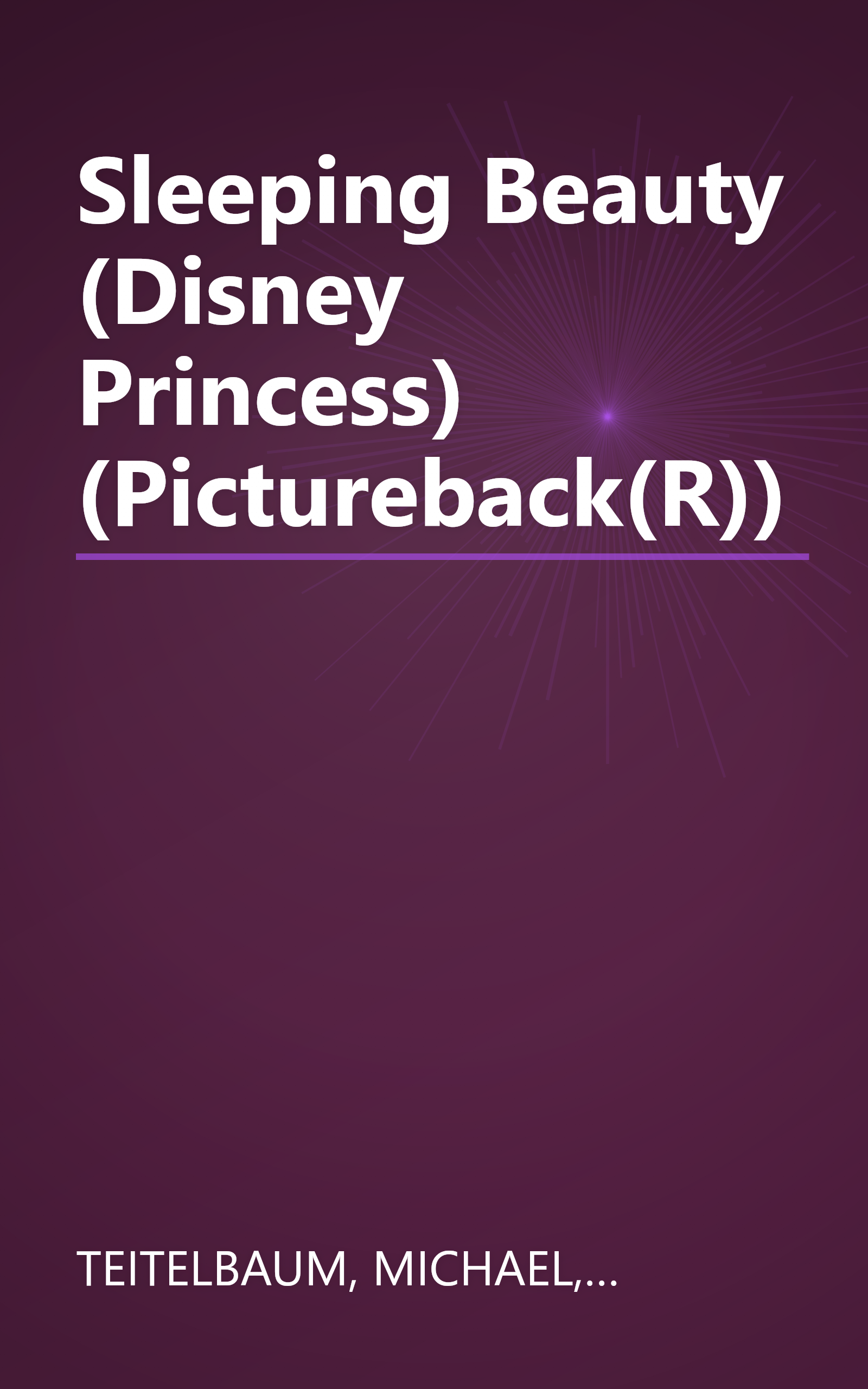 Sleeping Beauty (Disney Princess) (Pictureback(R)) book cover