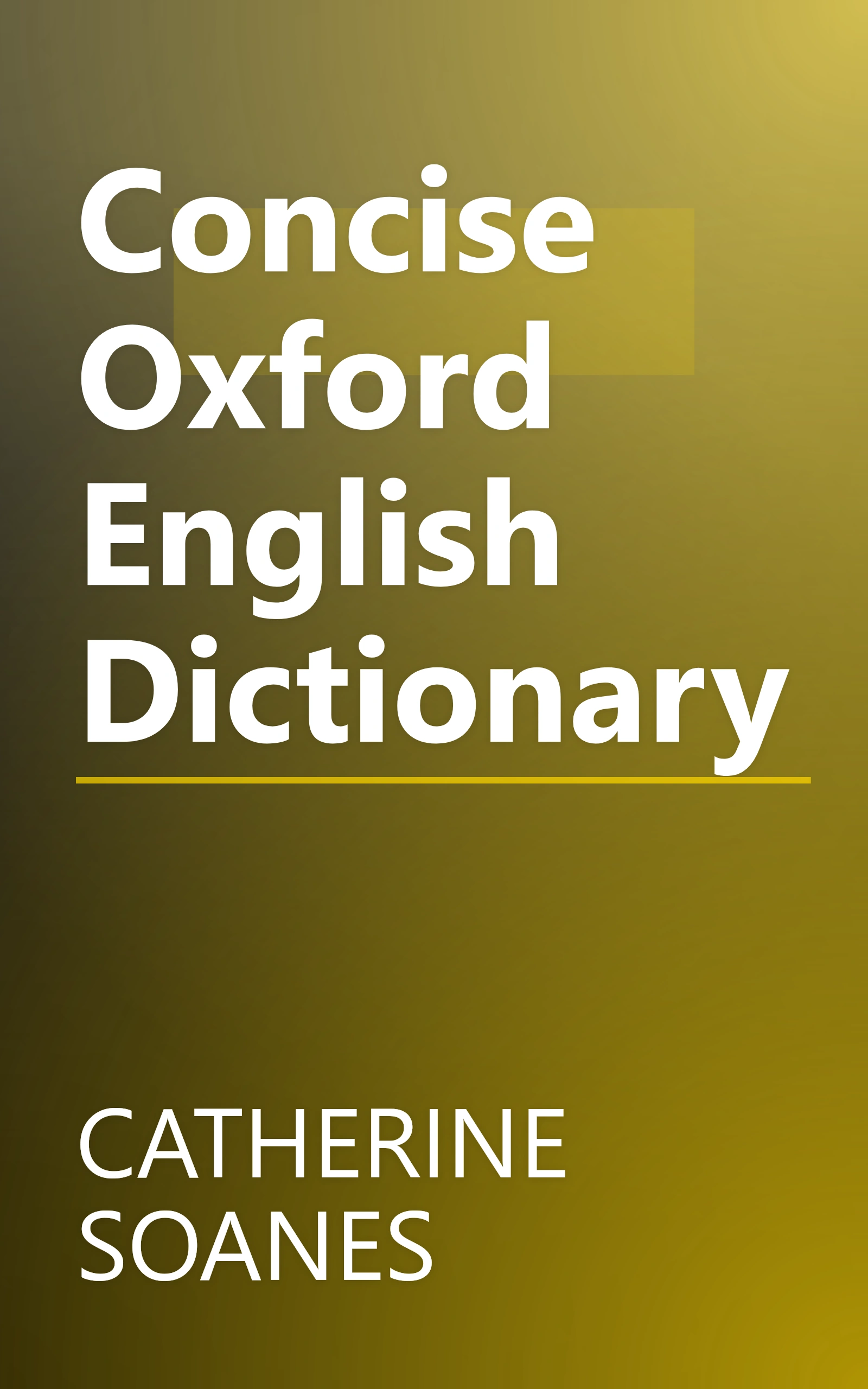 Concise Oxford English Dictionary book cover