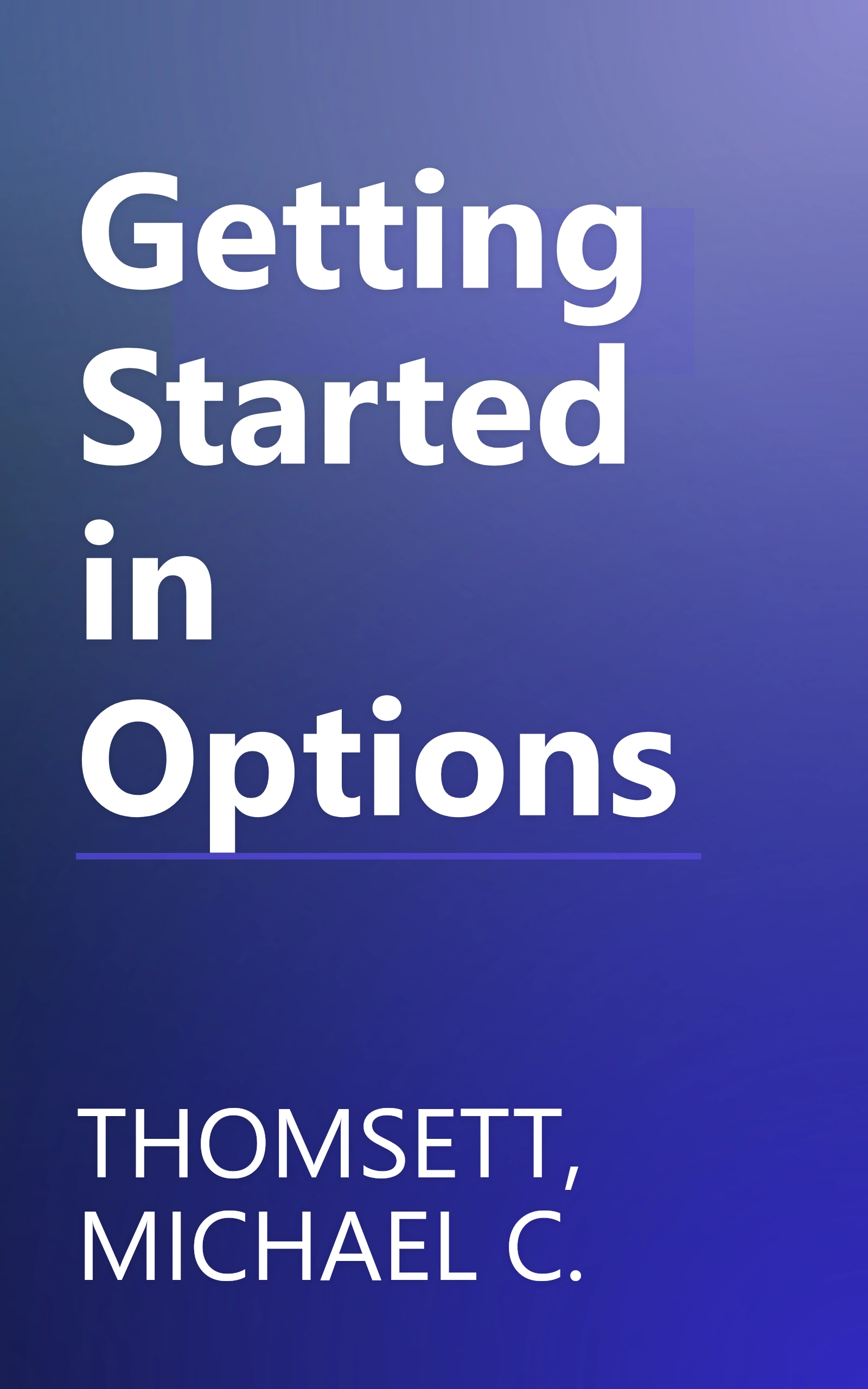Getting Started in Options book cover