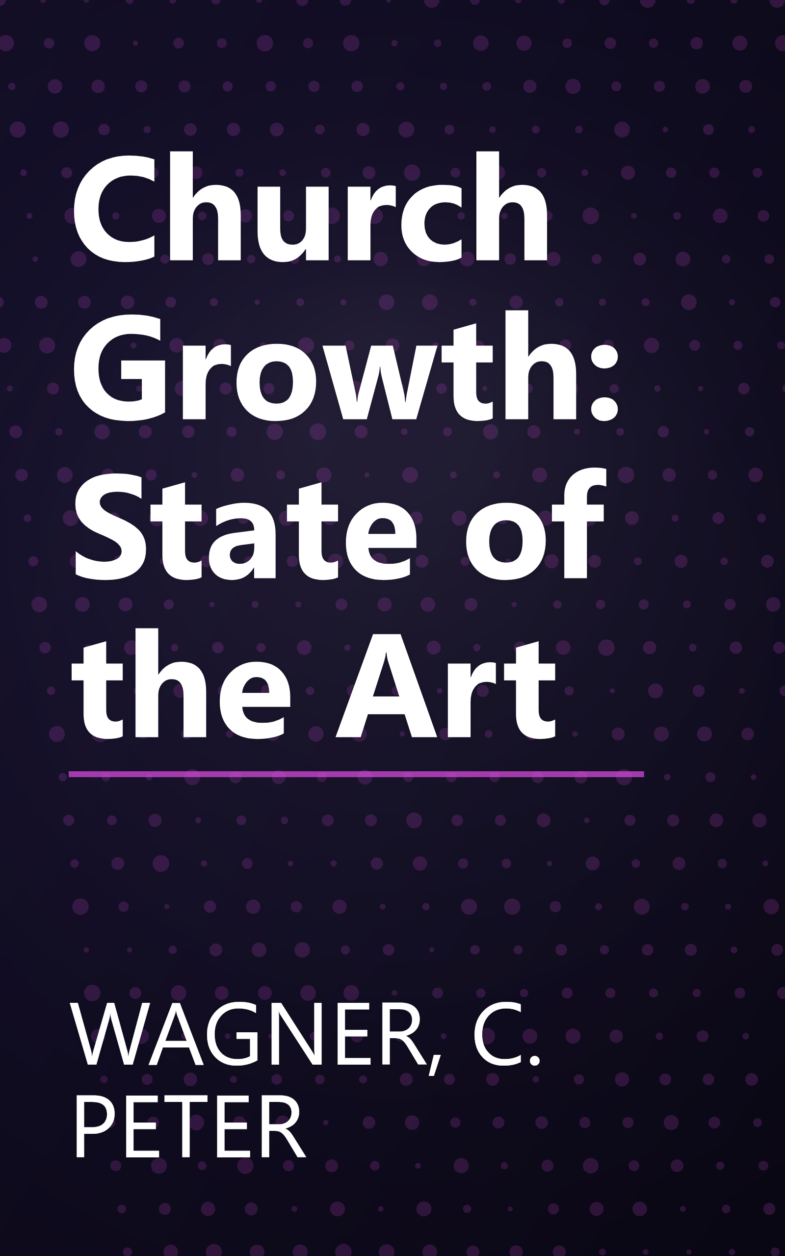 Church Growth: State of the Art book cover